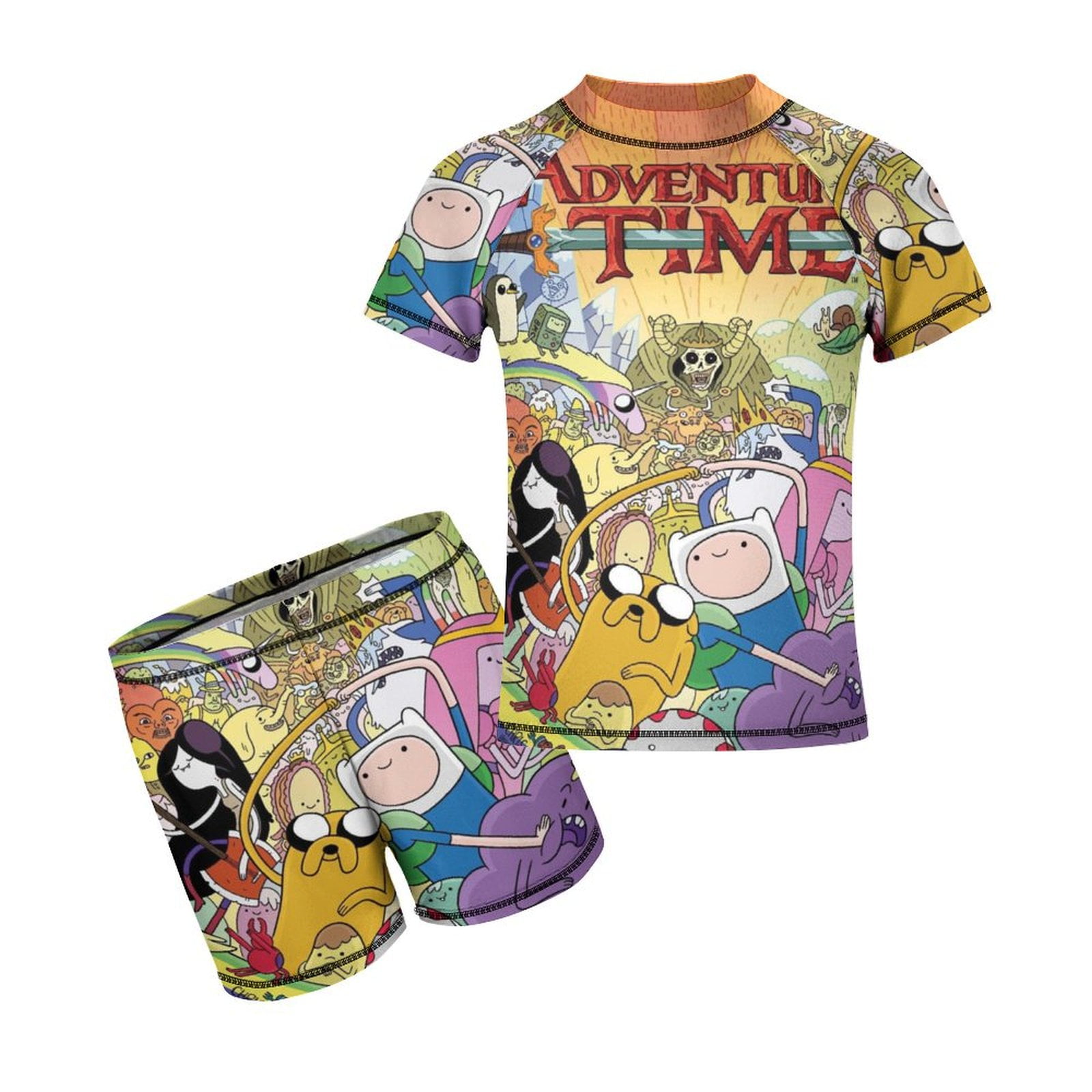 Adventure Time Jake The Dog Boys 2-Piece Swimsuit Set, Short Sleeve ...