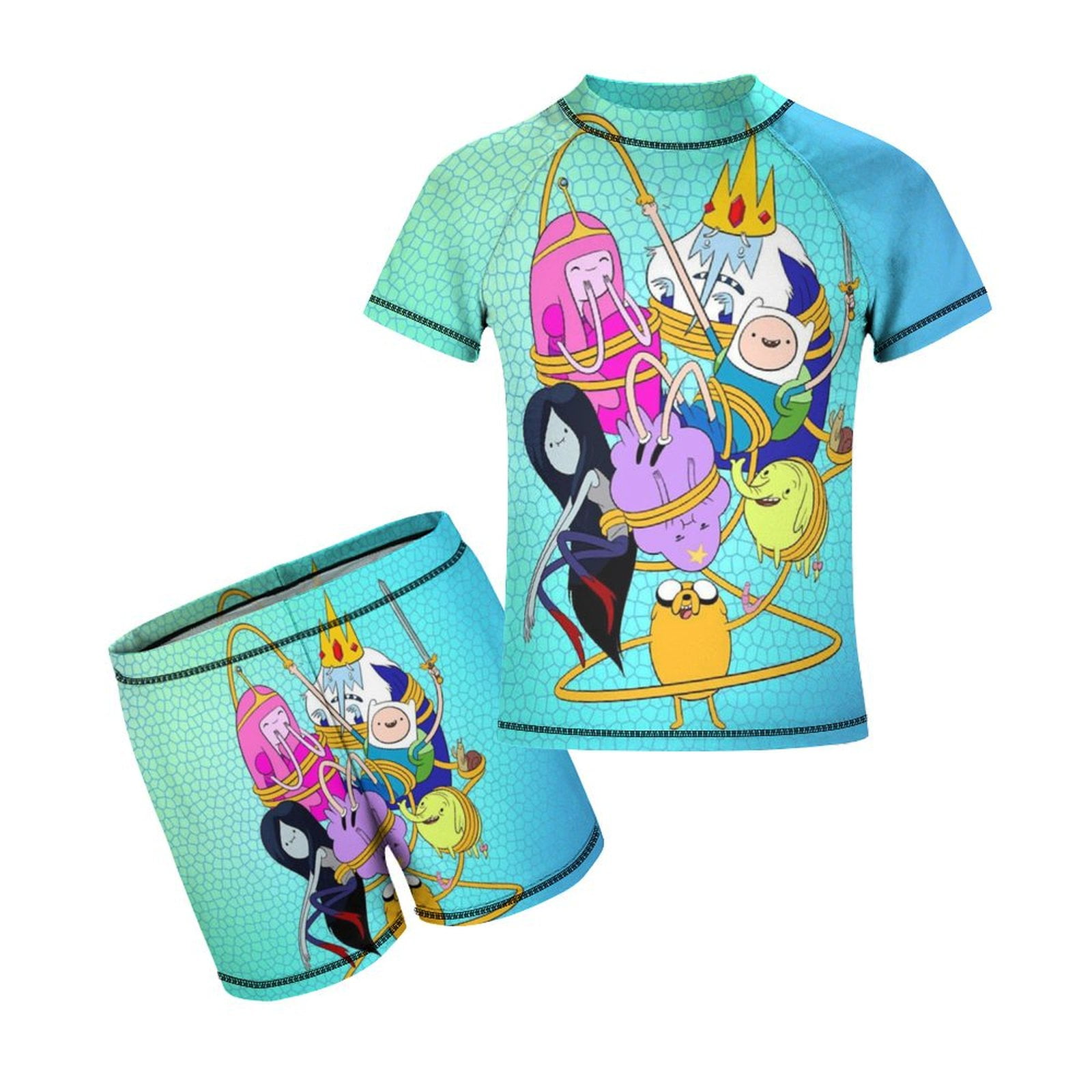 Adventure Time Jake The Dog Boys 2-Piece Swimsuit Set, Short Sleeve ...