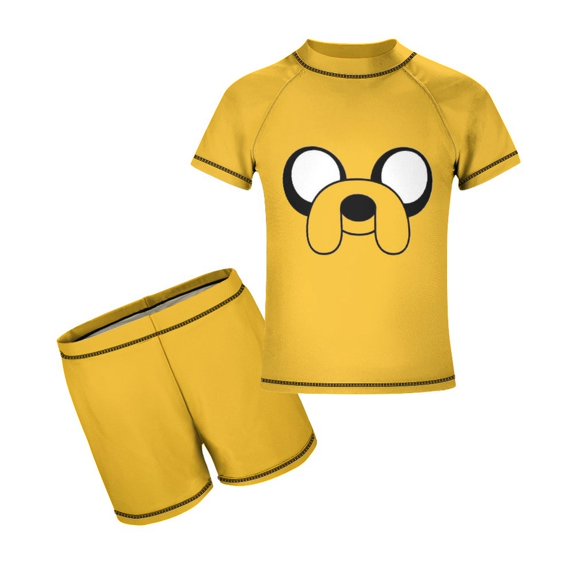 Adventure Time Jake The Dog Boys 2-Piece Swimsuit Set, Short Sleeve ...