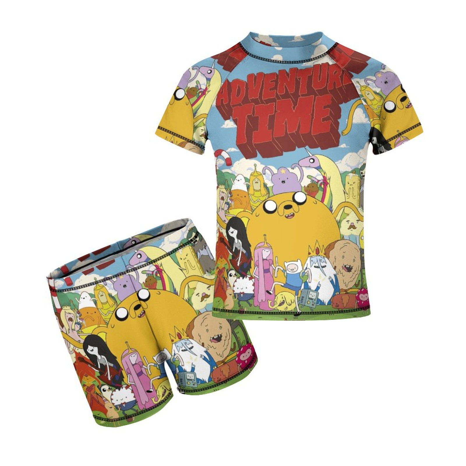 Adventure Time Jake The Dog Boys 2-Piece Swimsuit Set, Short Sleeve ...