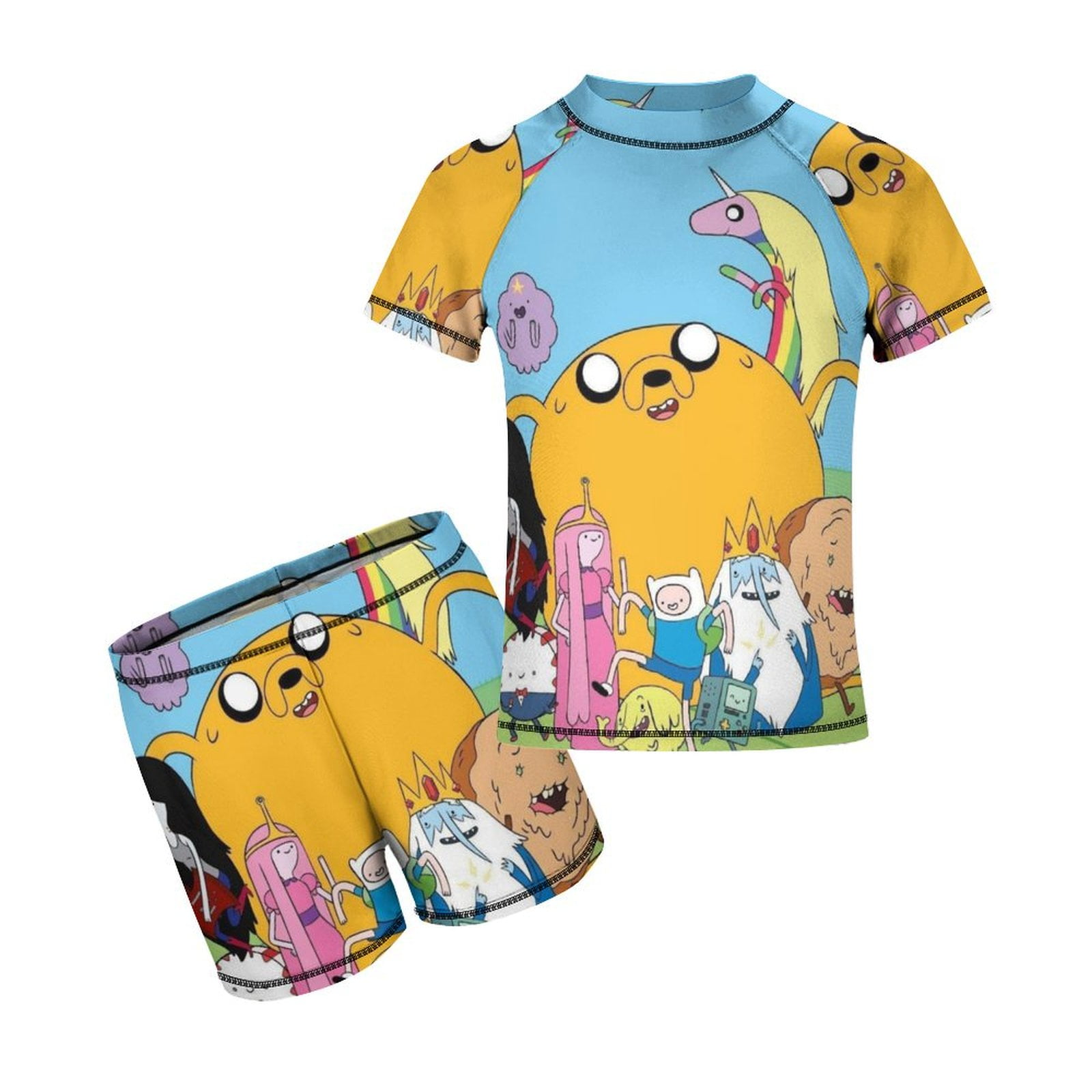 Adventure Time Jake The Dog Boys 2-Piece Swimsuit Set, Short Sleeve ...