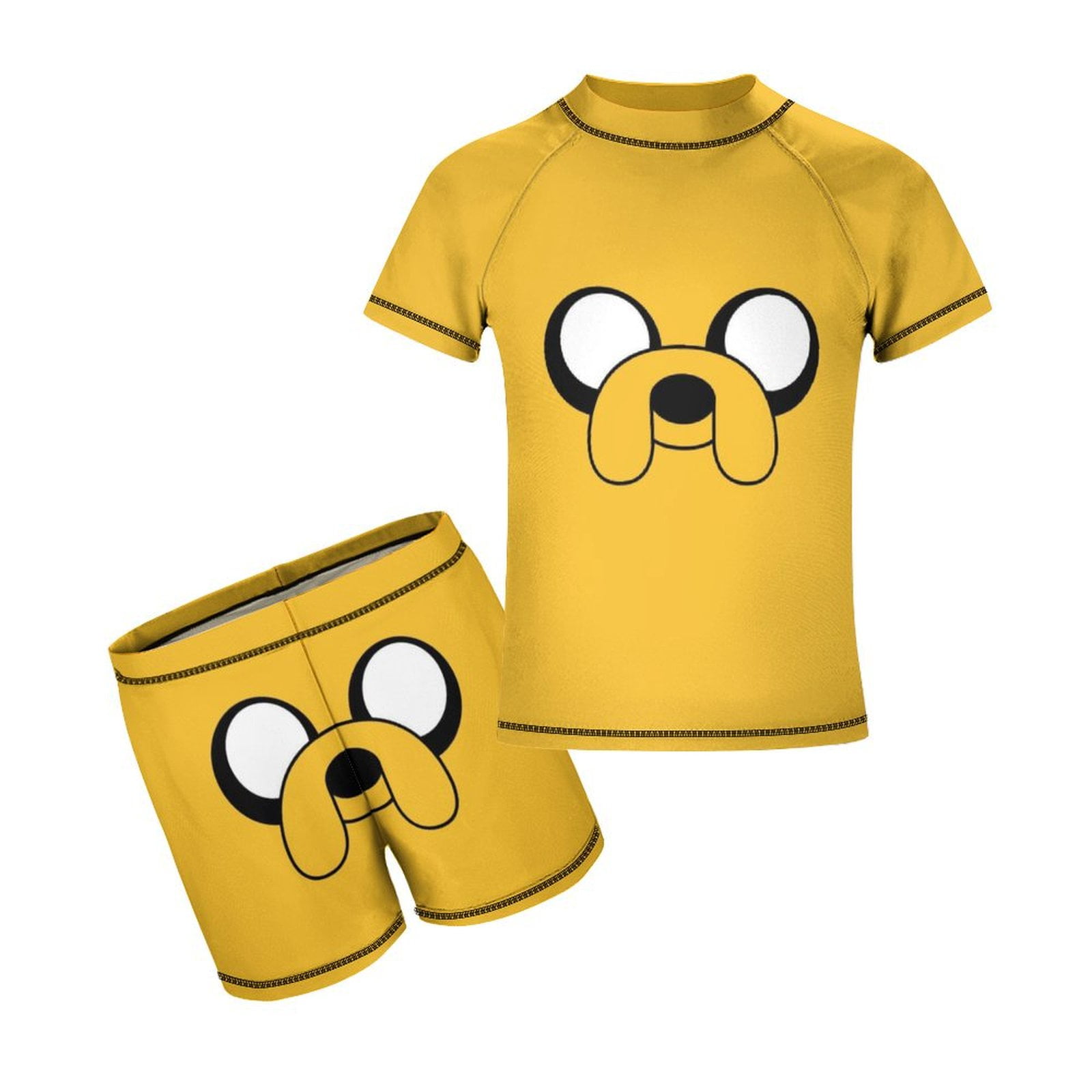 Adventure Time Jake The Dog Boys 2-Piece Swimsuit Set, Short Sleeve ...