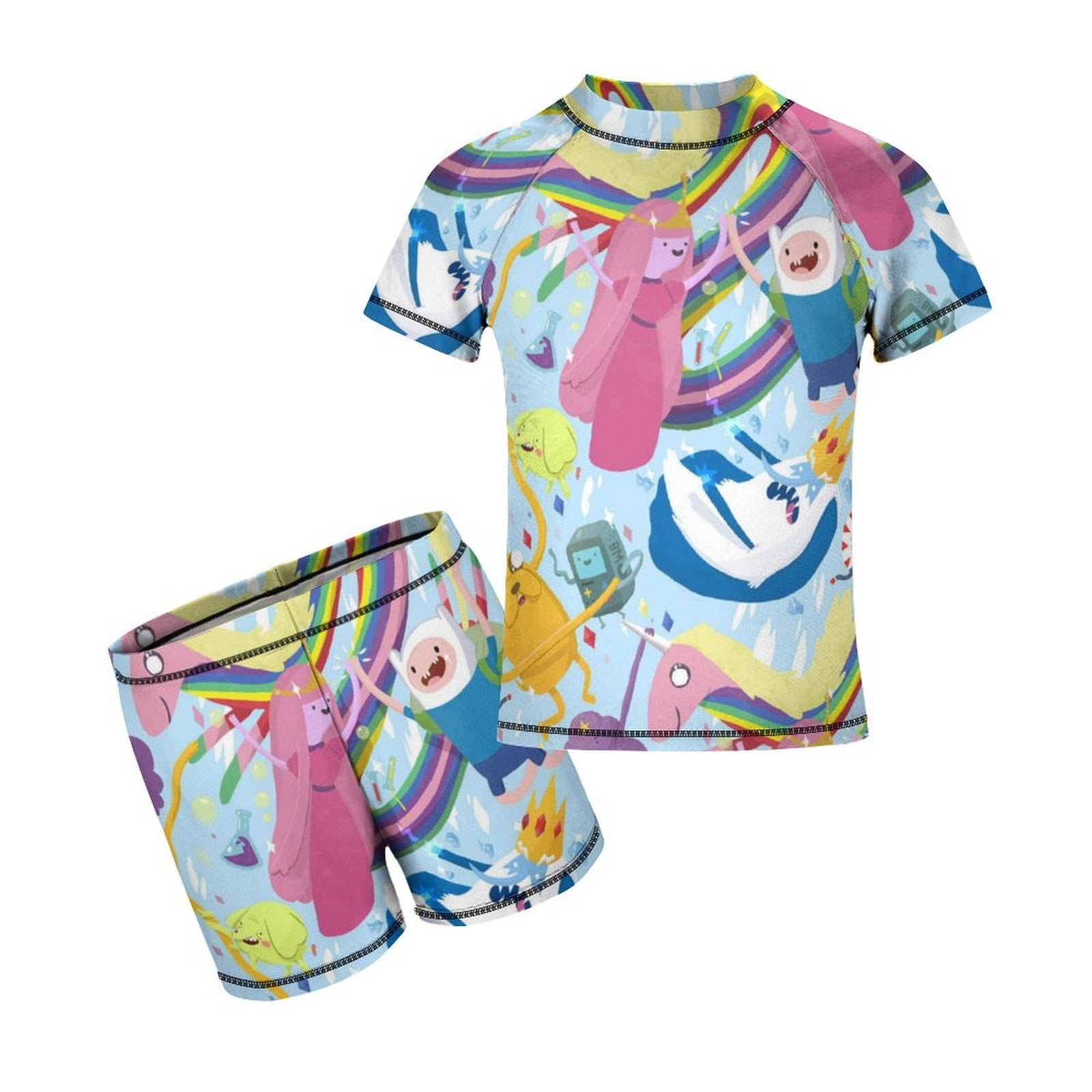 Adventure Time Jake The Dog Boys 2-Piece Swimsuit Set, Short Sleeve ...