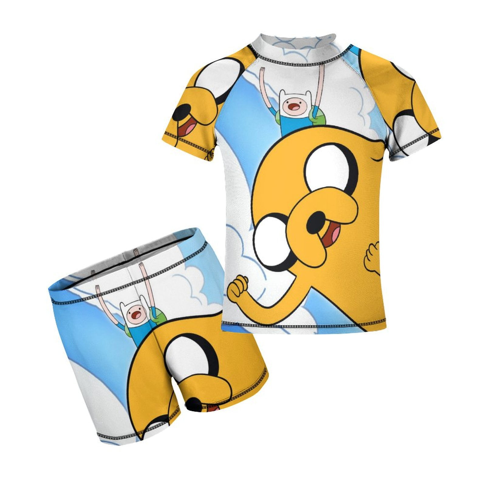 Adventure Time Jake The Dog Boys 2-Piece Swimsuit Set, Short Sleeve ...