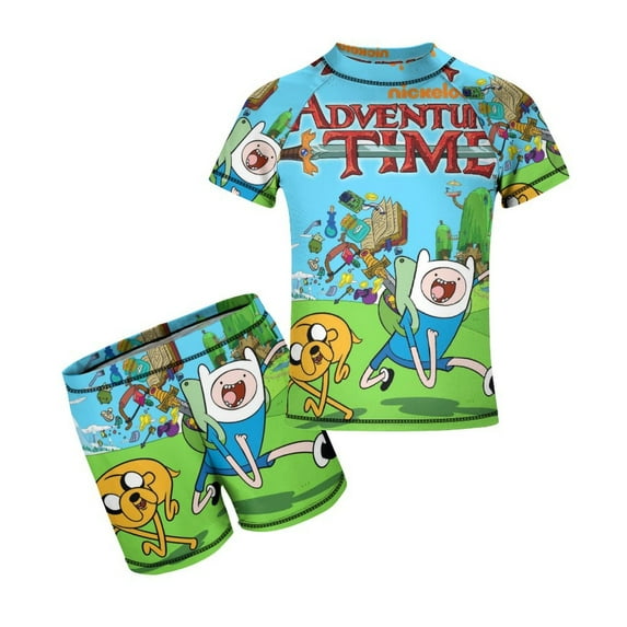 Adventure Time Jake The Dog Boys 2-Piece Swimsuit Set, Short Sleeve ...