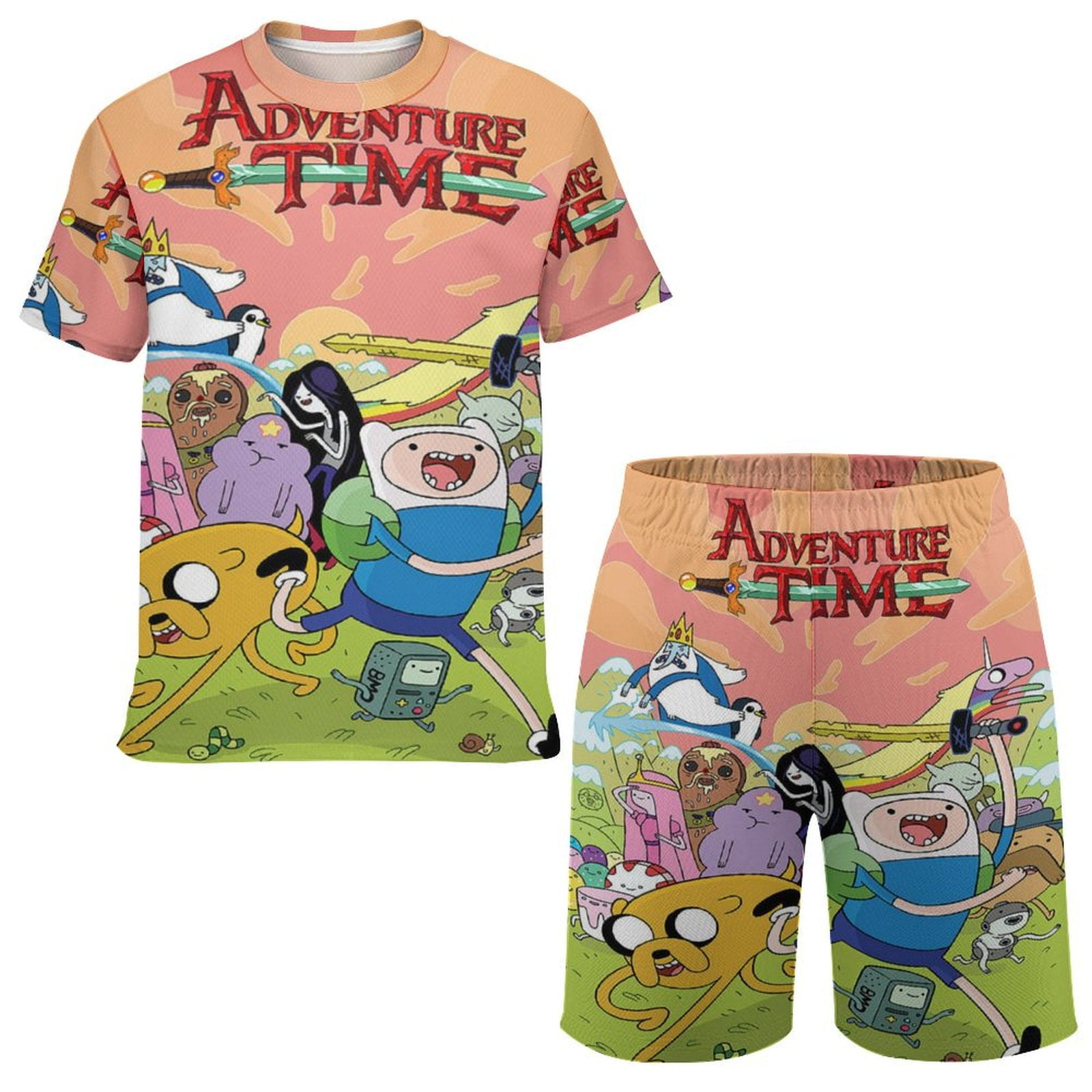 Adventure Time Jake The Dog Boys T-Shirt And Shorts Outfit Set Athletic ...