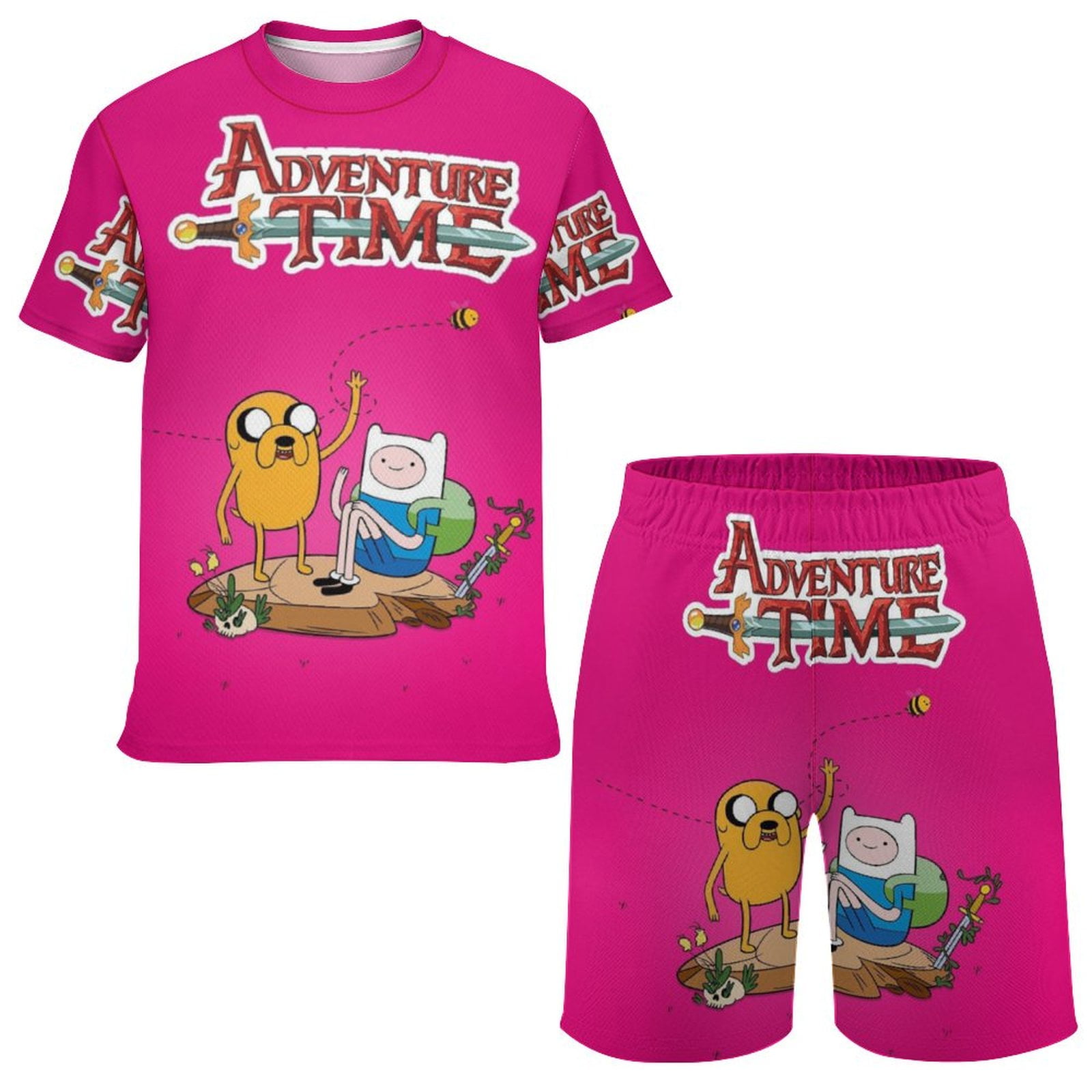 Adventure Time Jake The Dog Boys T-Shirt And Shorts Outfit Set Athletic ...