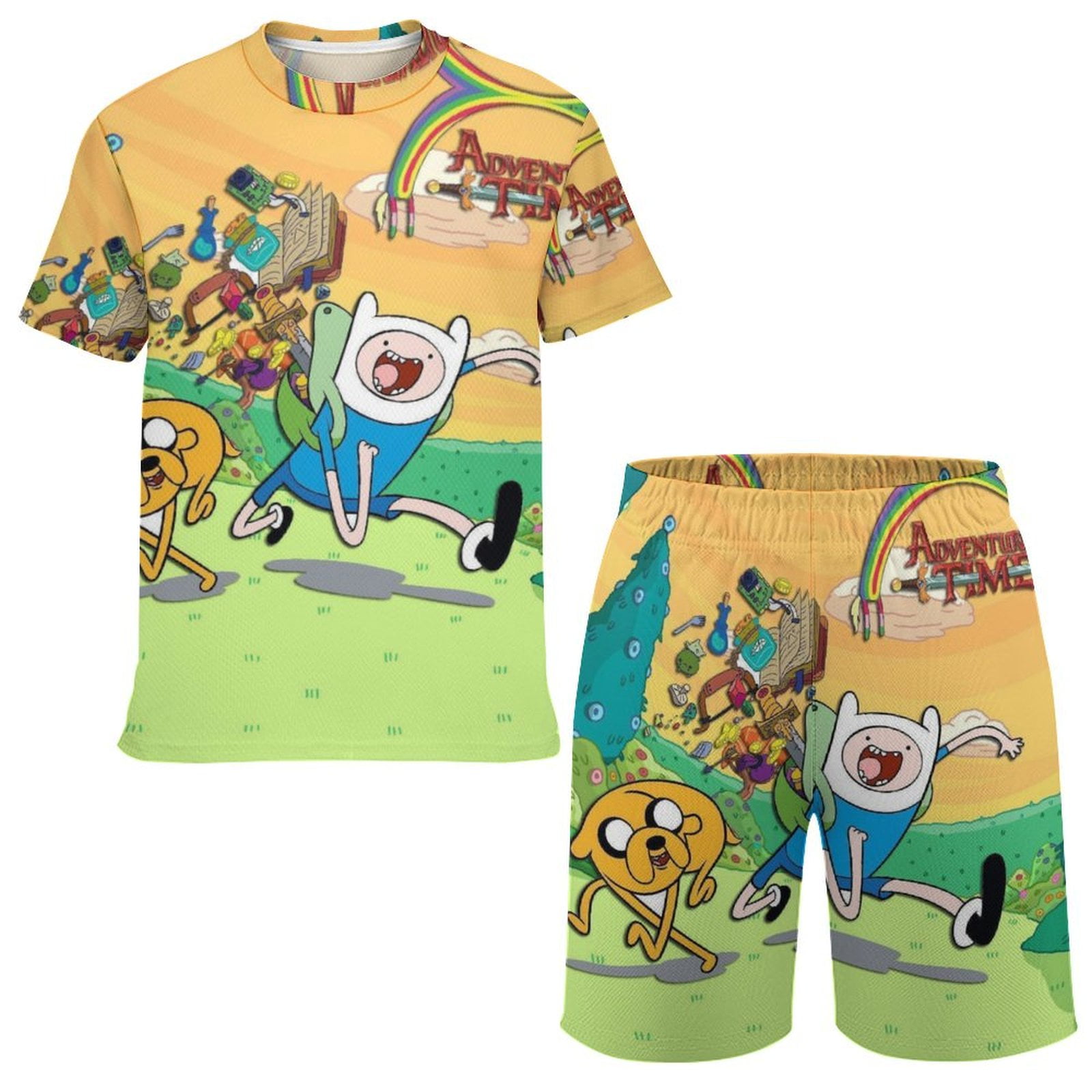 Adventure Time Jake The Dog Boys T-Shirt And Shorts Outfit Set Athletic ...