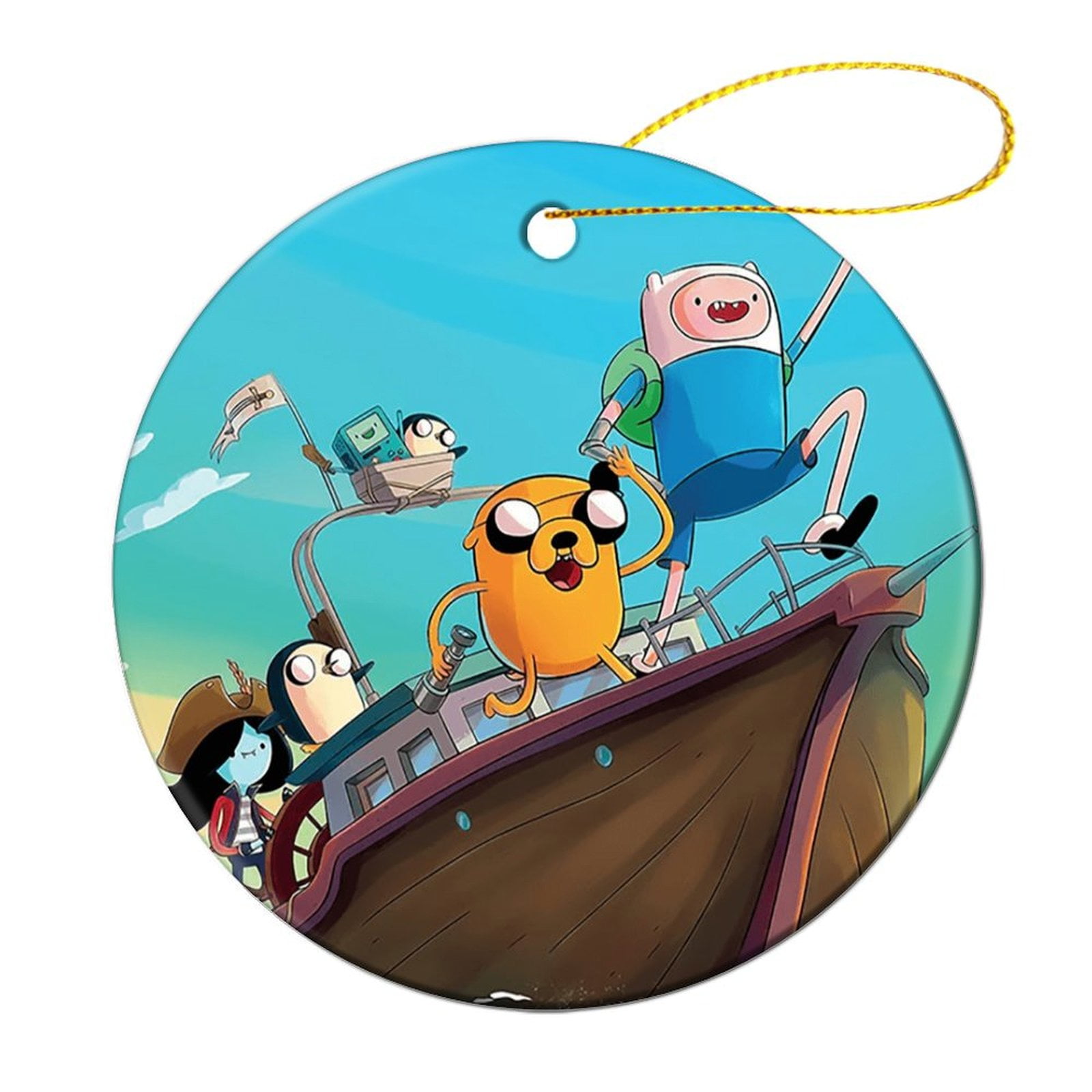 Adventure Time Jake The Dog Christmas Ornament - Round Ceramic Decor ...