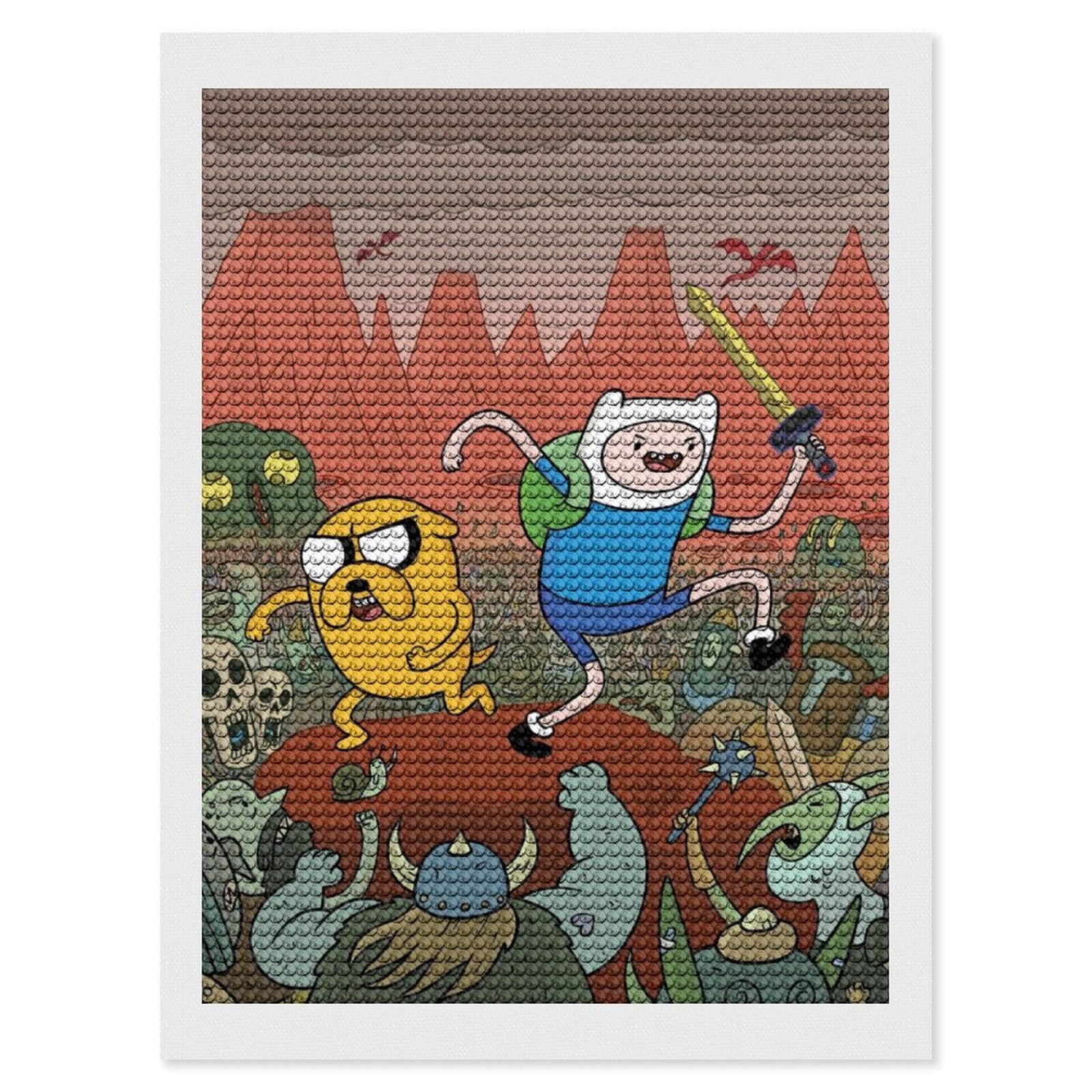 Adventure Time Jake The Dog Diamond Art Kits for Adults Beginners Round ...
