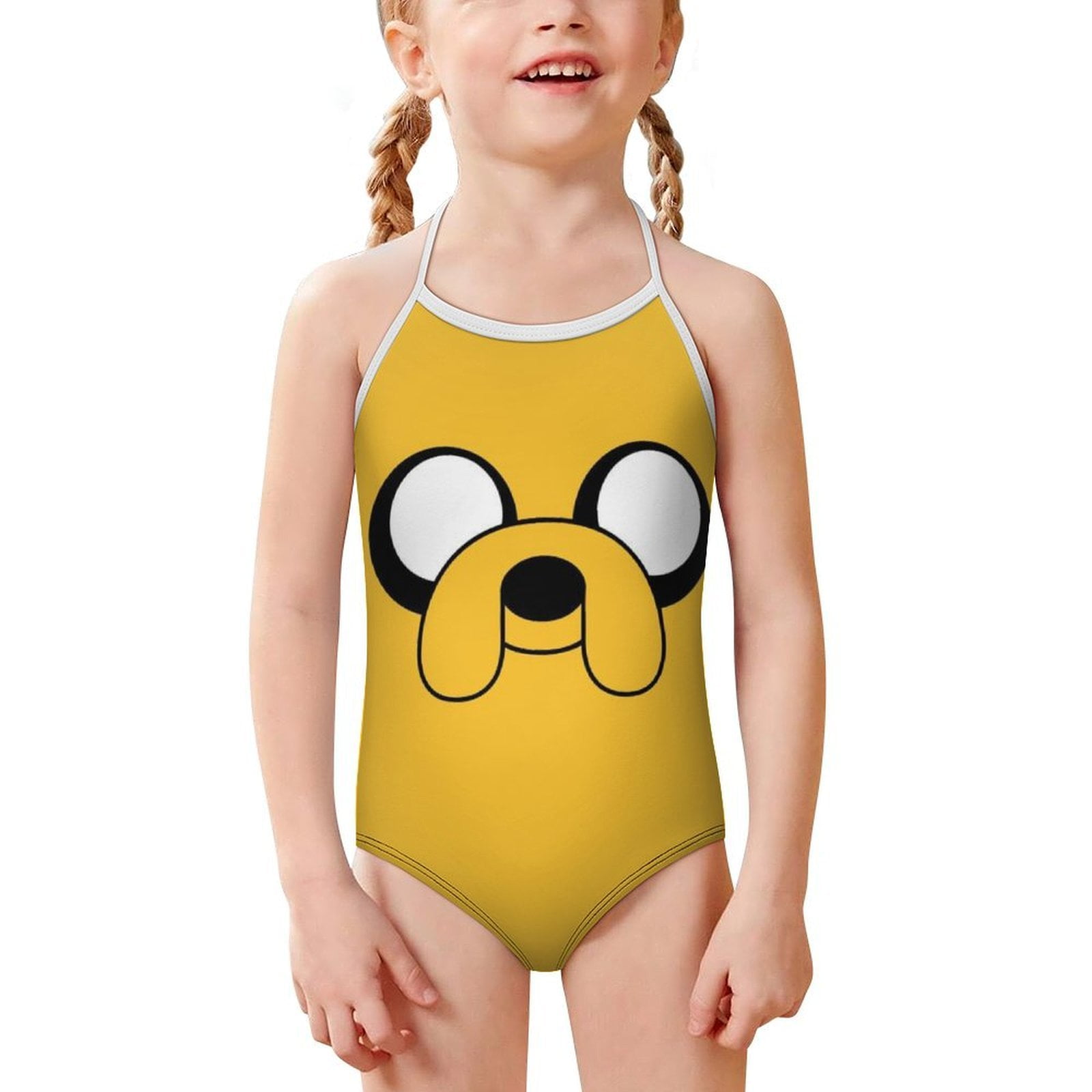 Adventure Time Jake The Dog Girls Swimsuits One Piece Bathing Suit Cute Toddler Kids Pool Beach ...