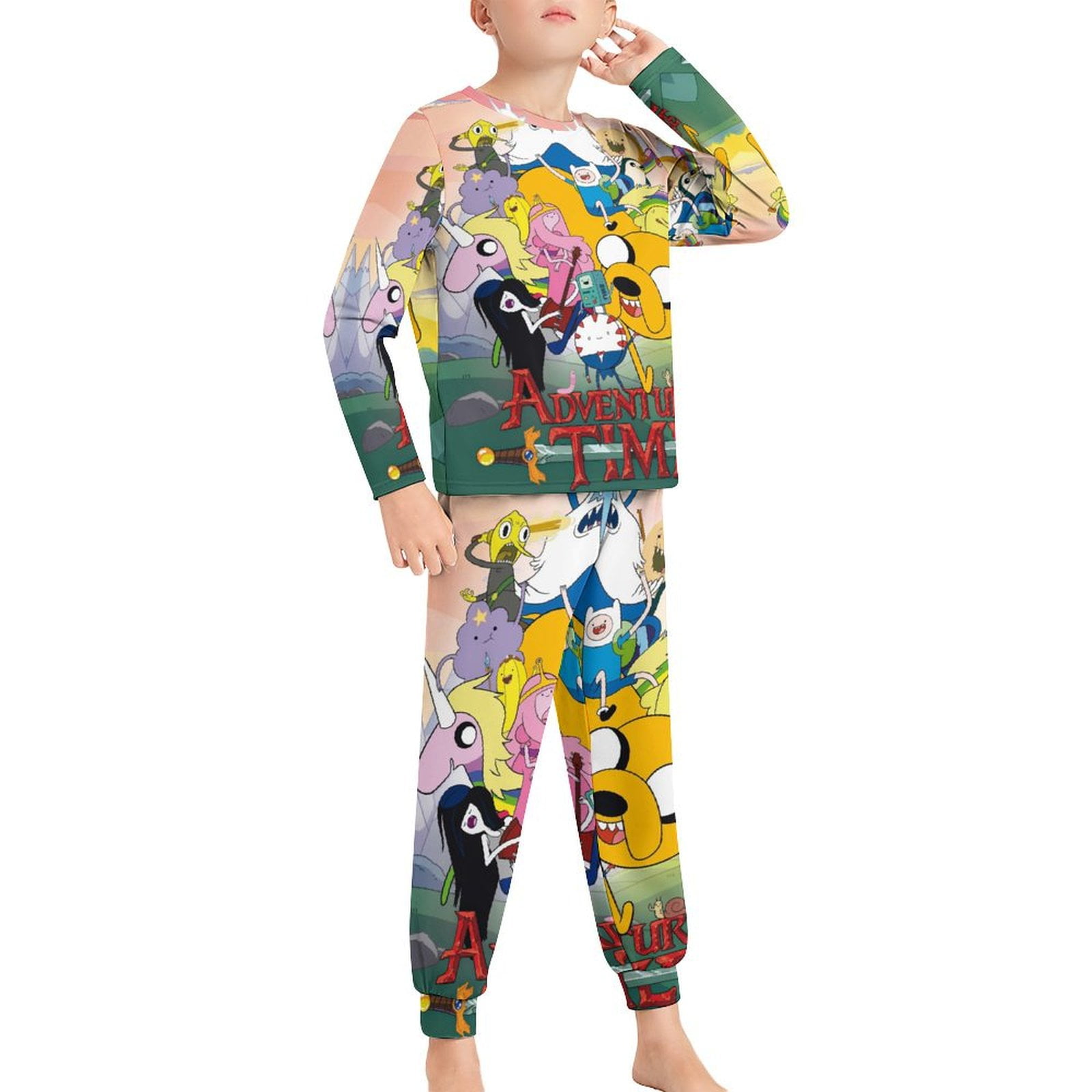 Adventure Time Jake The Dog Ki-ds Pajamas 2 Piece Pjs Set Little Big Bo ...
