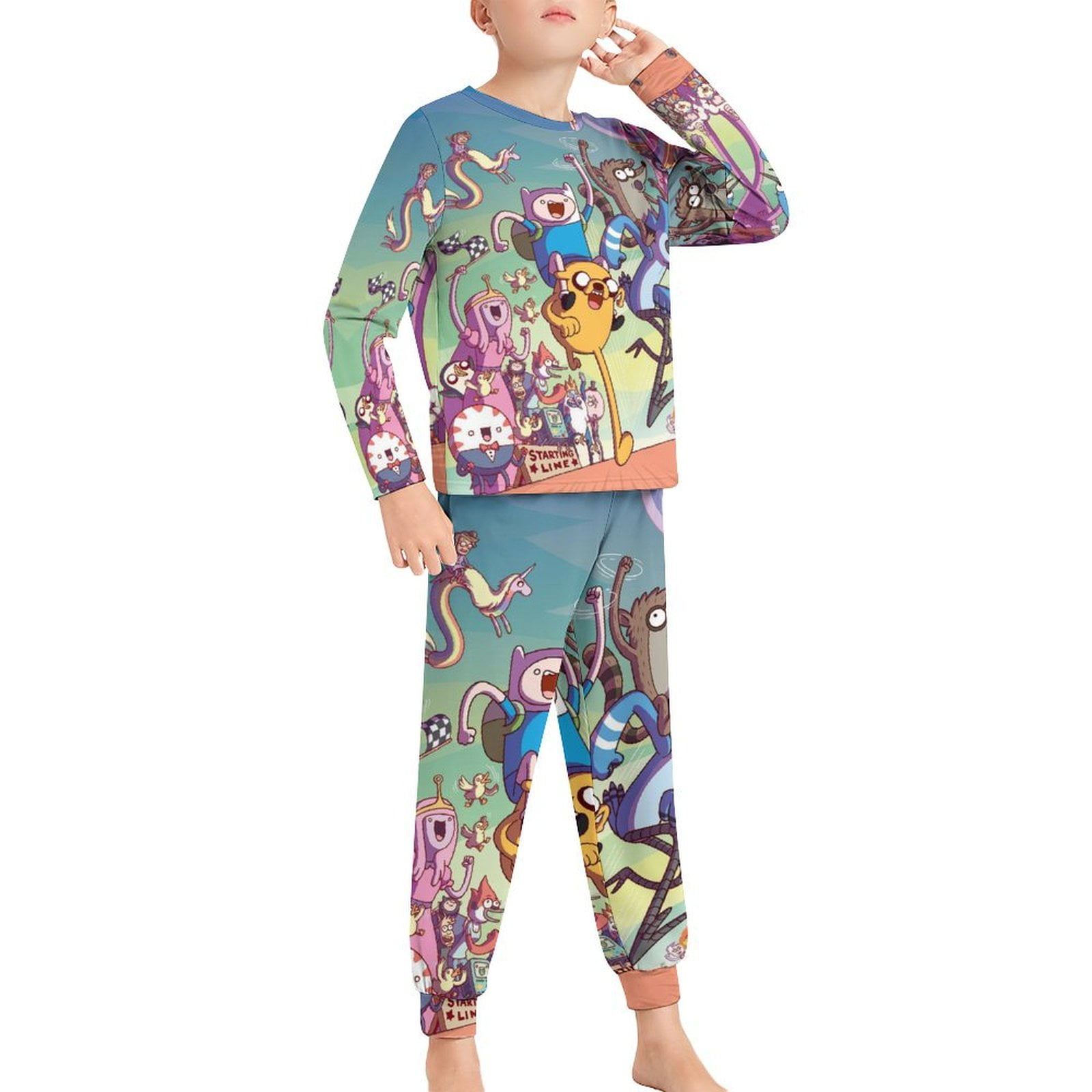 Adventure Time Jake The Dog Ki-ds Pajamas 2 Piece Pjs Set Little Big Bo ...