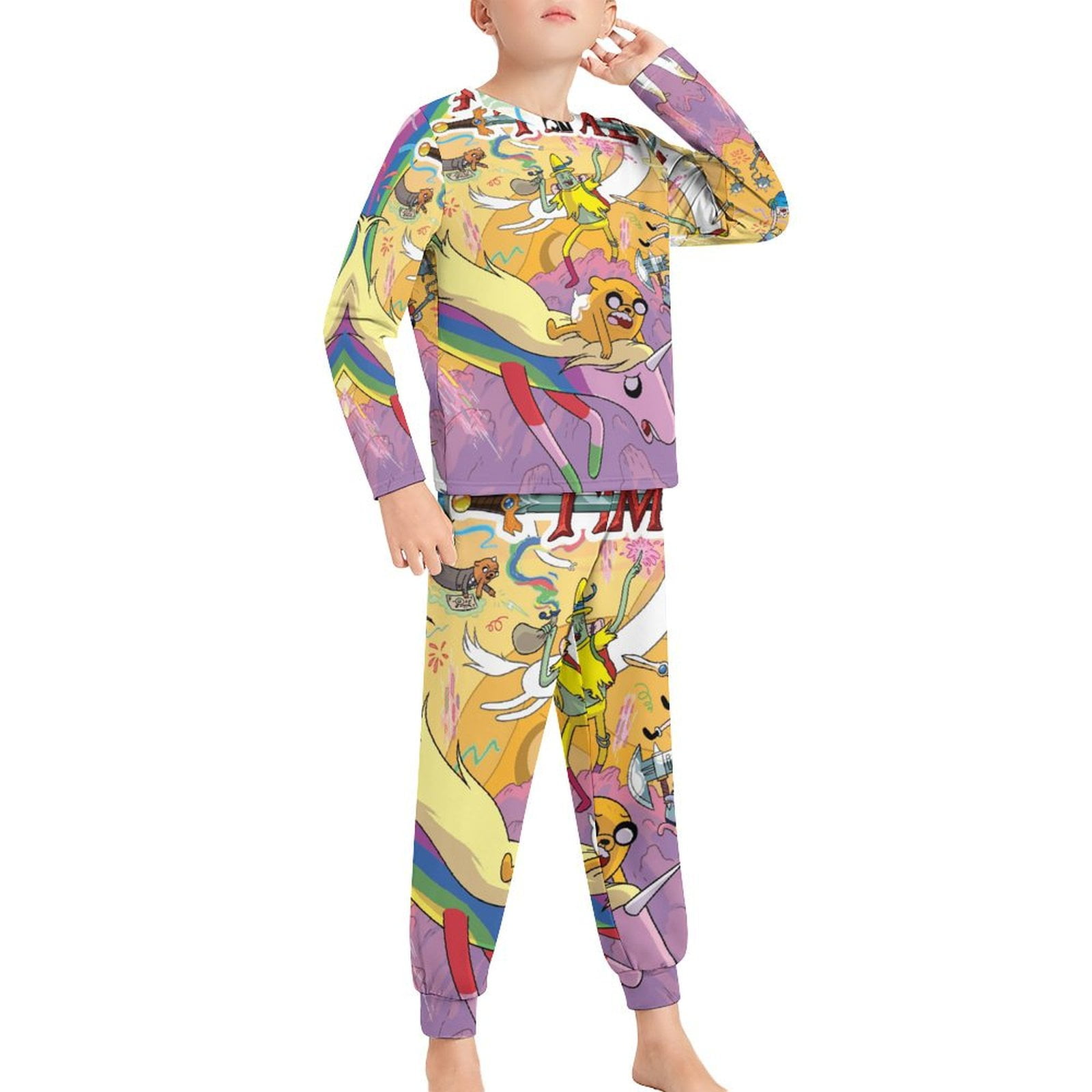 Adventure Time Jake The Dog Ki-ds Pajamas 2 Piece Pjs Set Little Big Bo ...
