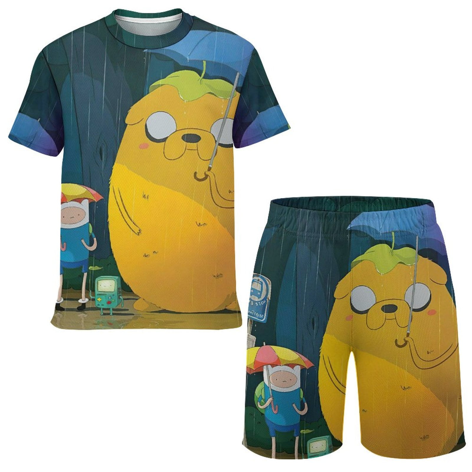Adventure Time Jake The Dog Kids Short Sleeve T-Shirt And Mesh Shorts ...