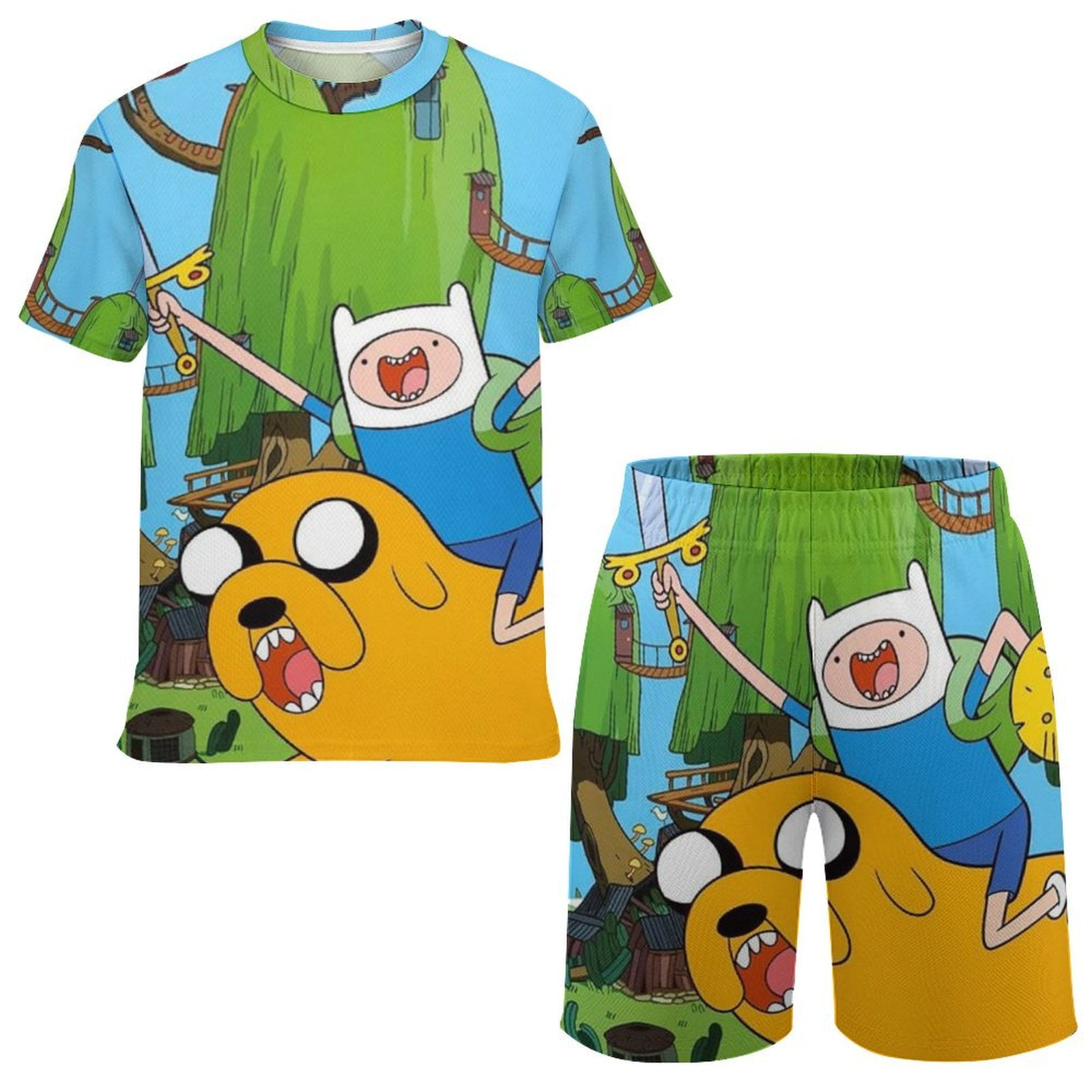 Adventure Time Jake The Dog Kids Short Sleeve T-Shirt And Mesh Shorts ...
