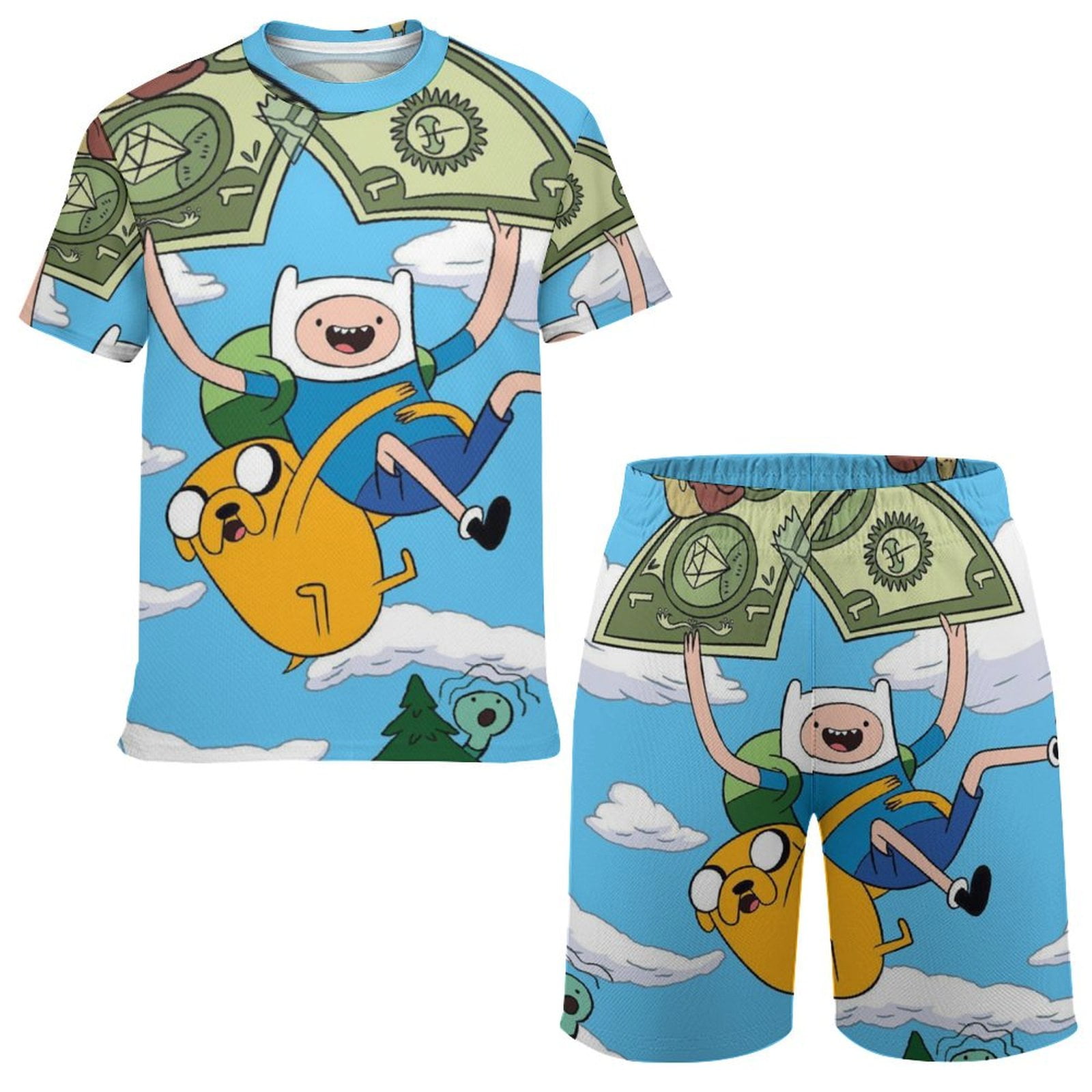Adventure Time Jake The Dog Kids Short Sleeve T-Shirt And Mesh Shorts ...