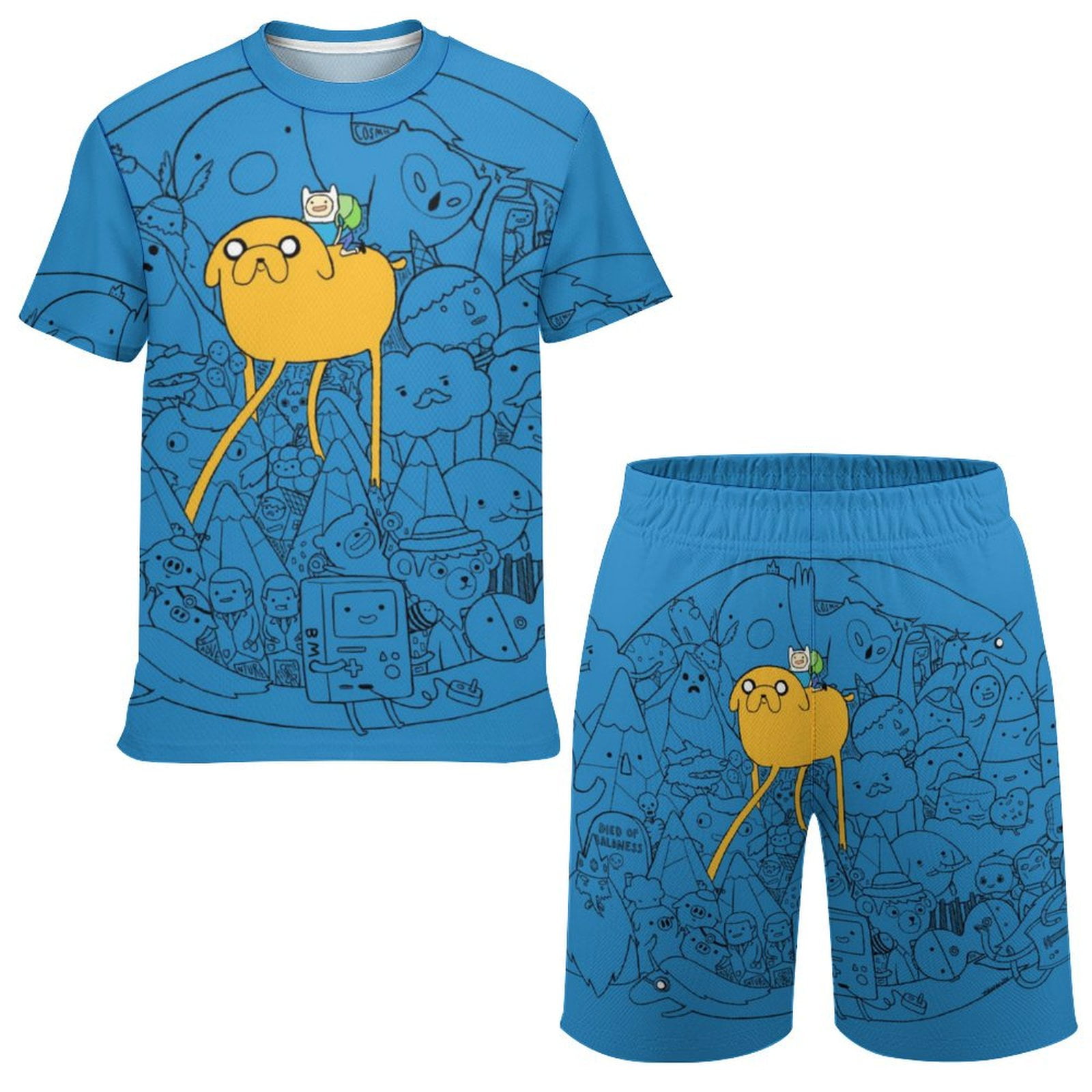 Adventure Time Jake The Dog Kids Short Sleeve T-Shirt And Mesh Shorts ...
