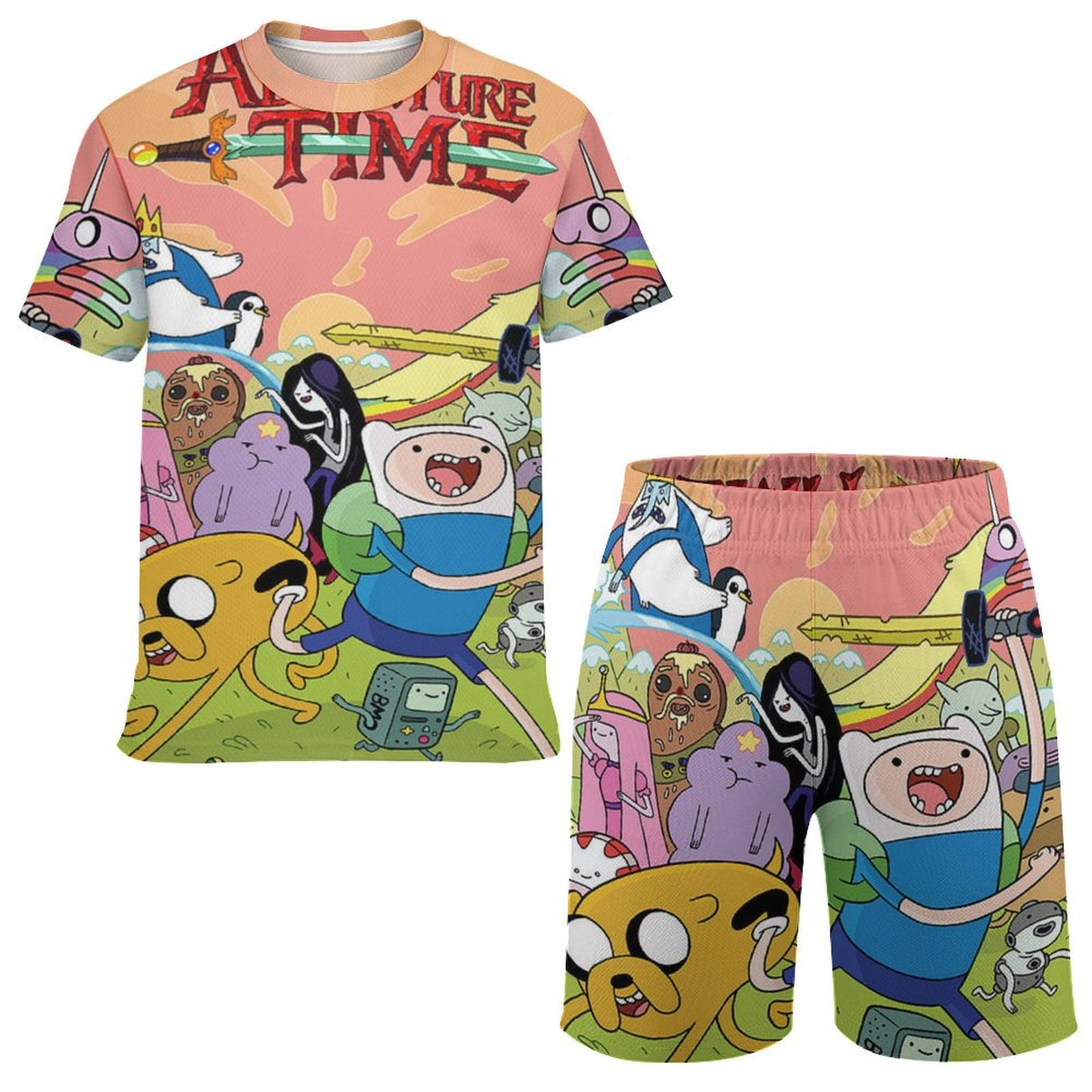 Adventure Time Jake The Dog Kids Short Sleeve T-Shirt And Mesh Shorts ...