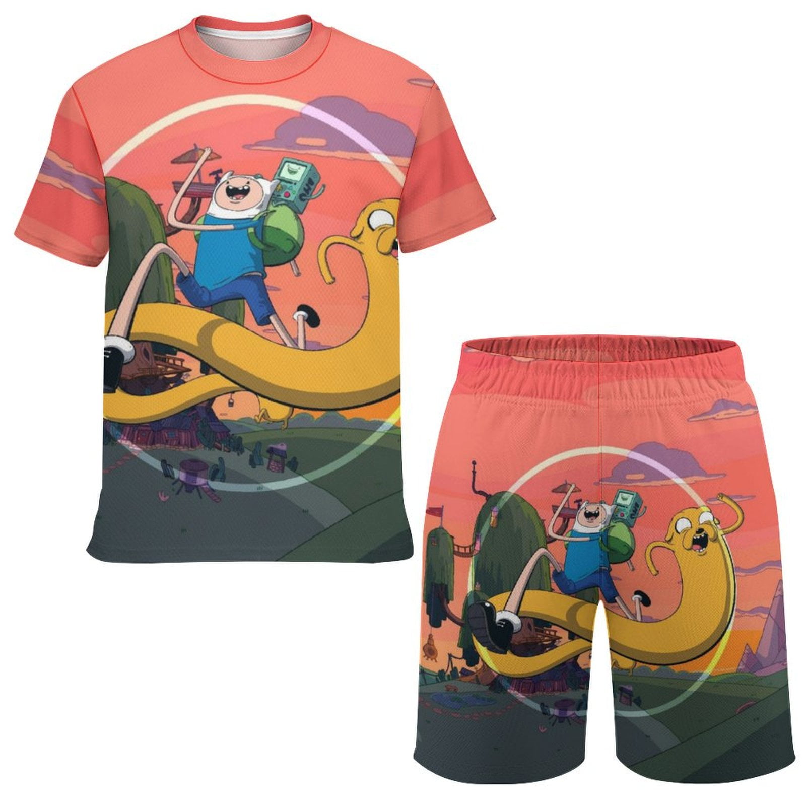 Adventure Time Jake The Dog Kids Short Sleeve T-Shirt And Mesh Shorts ...