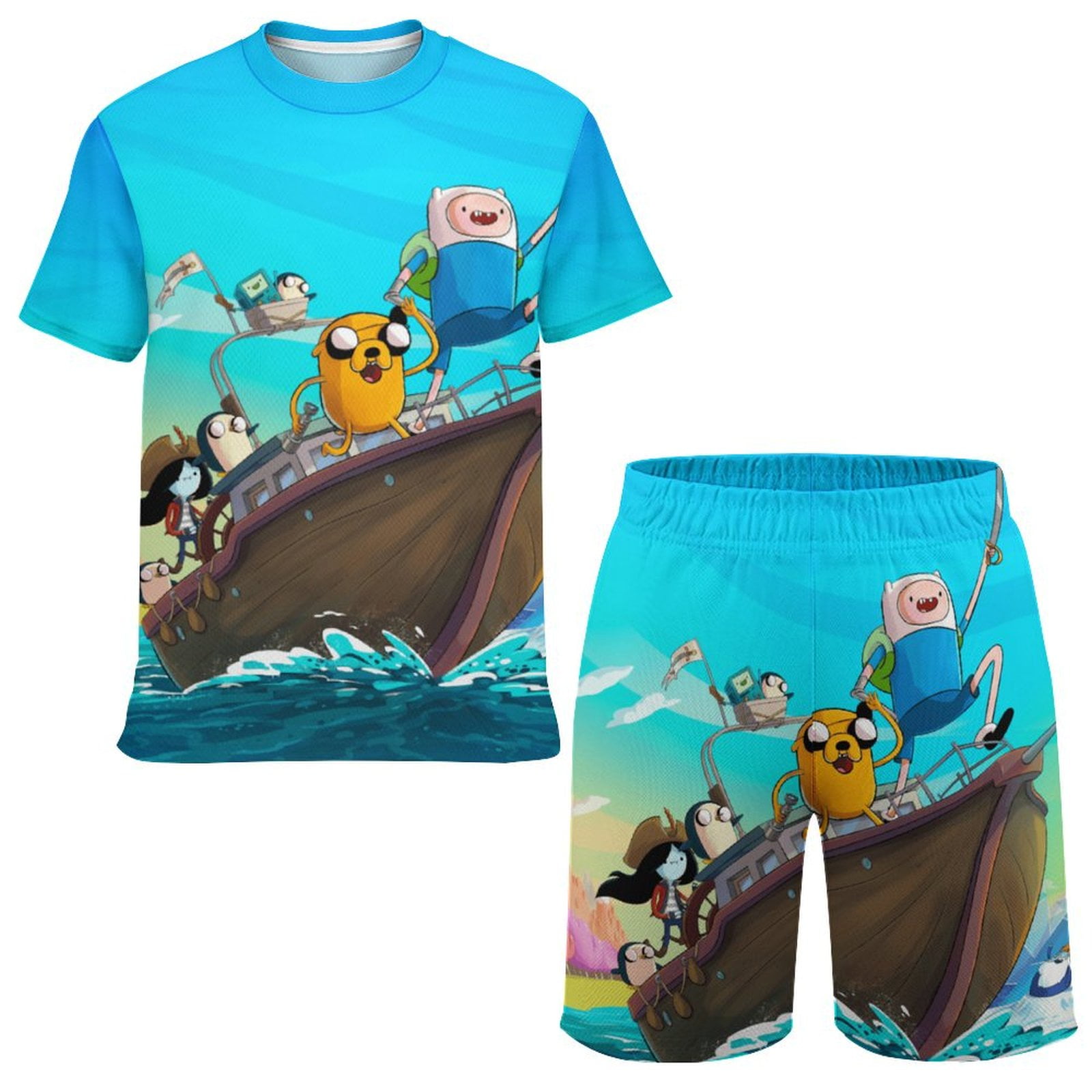 Adventure Time Jake The Dog Kids Short Sleeve T-Shirt And Mesh Shorts ...