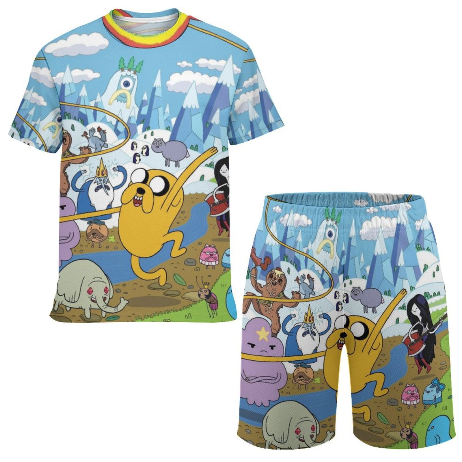 Adventure Time Jake The Dog Kids Short Sleeve T-Shirt And Mesh Shorts ...