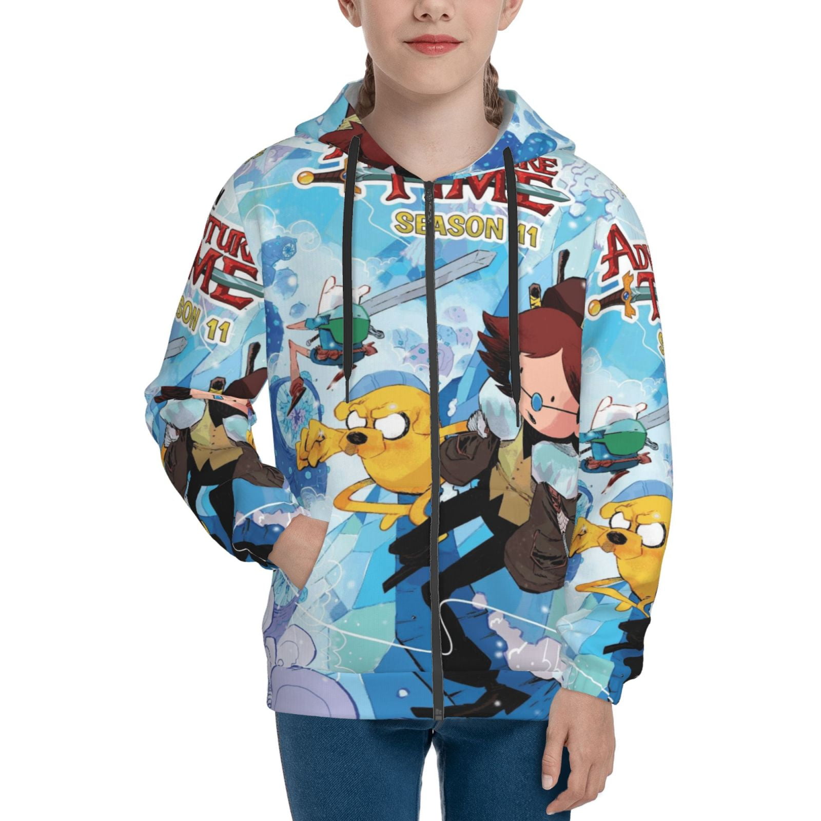 Adventure Time Jake The Dog Kids Zip-Up Hoodie 3d Print Hooded ...