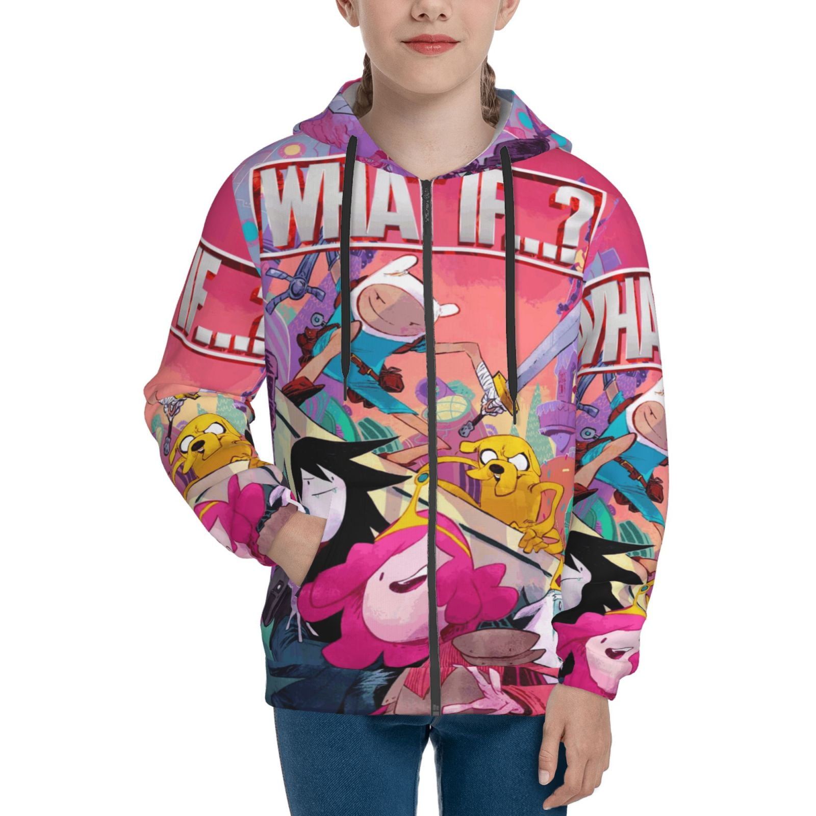 Adventure Time Jake The Dog Kids Zip-Up Hoodie 3d Print Hooded ...