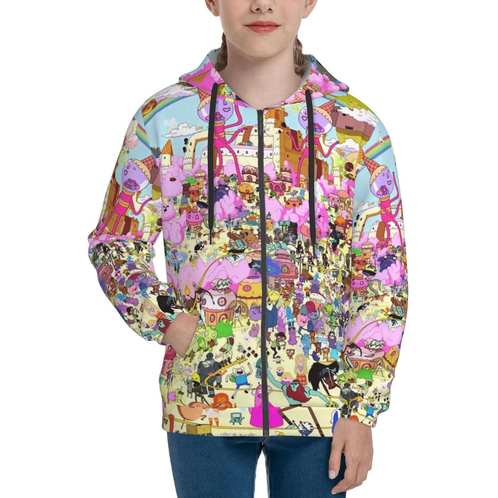 Adventure Time Jake The Dog Kids Zip-Up Hoodie 3d Print Hooded ...