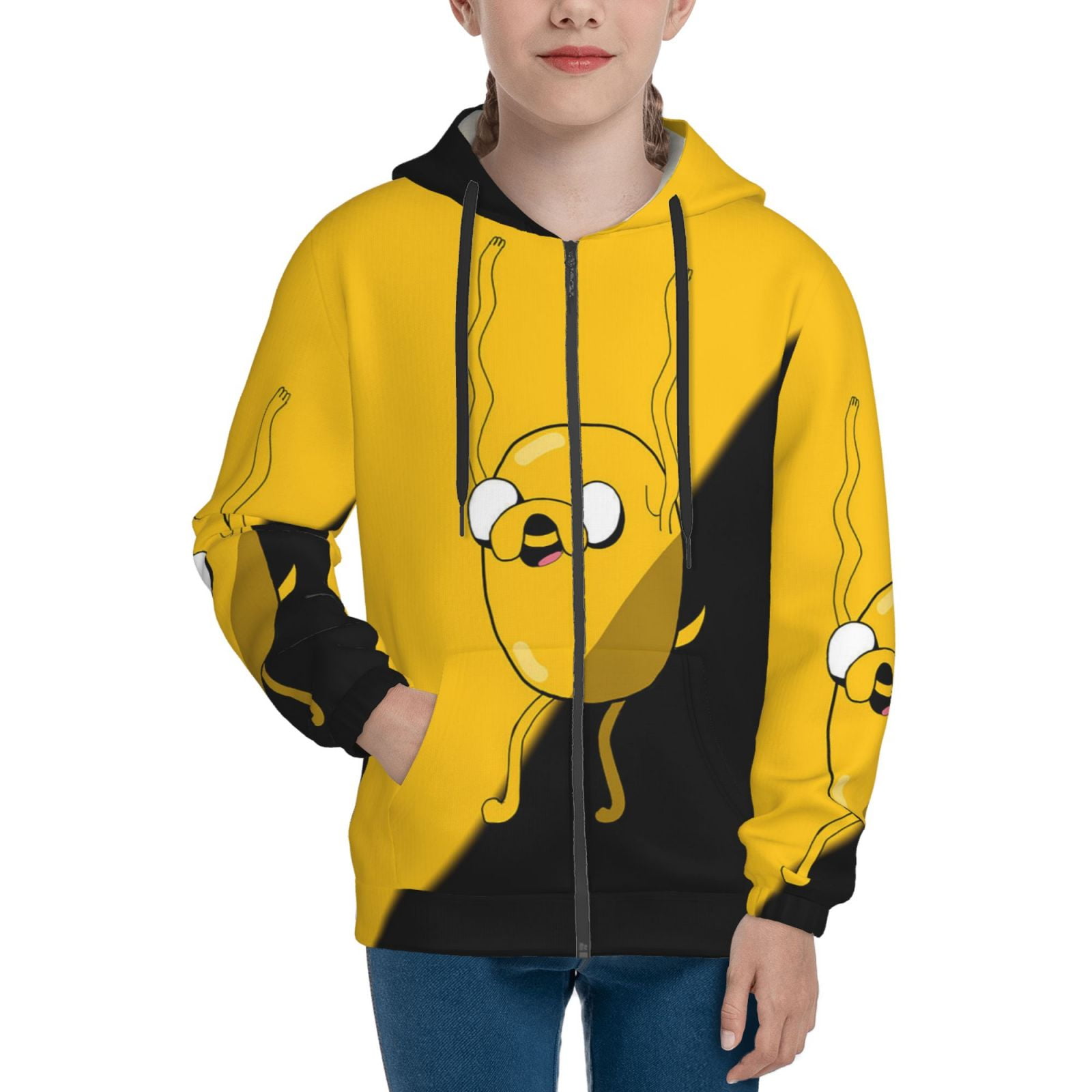 Adventure Time Jake The Dog Kids Zip-Up Hoodie 3d Print Hooded ...