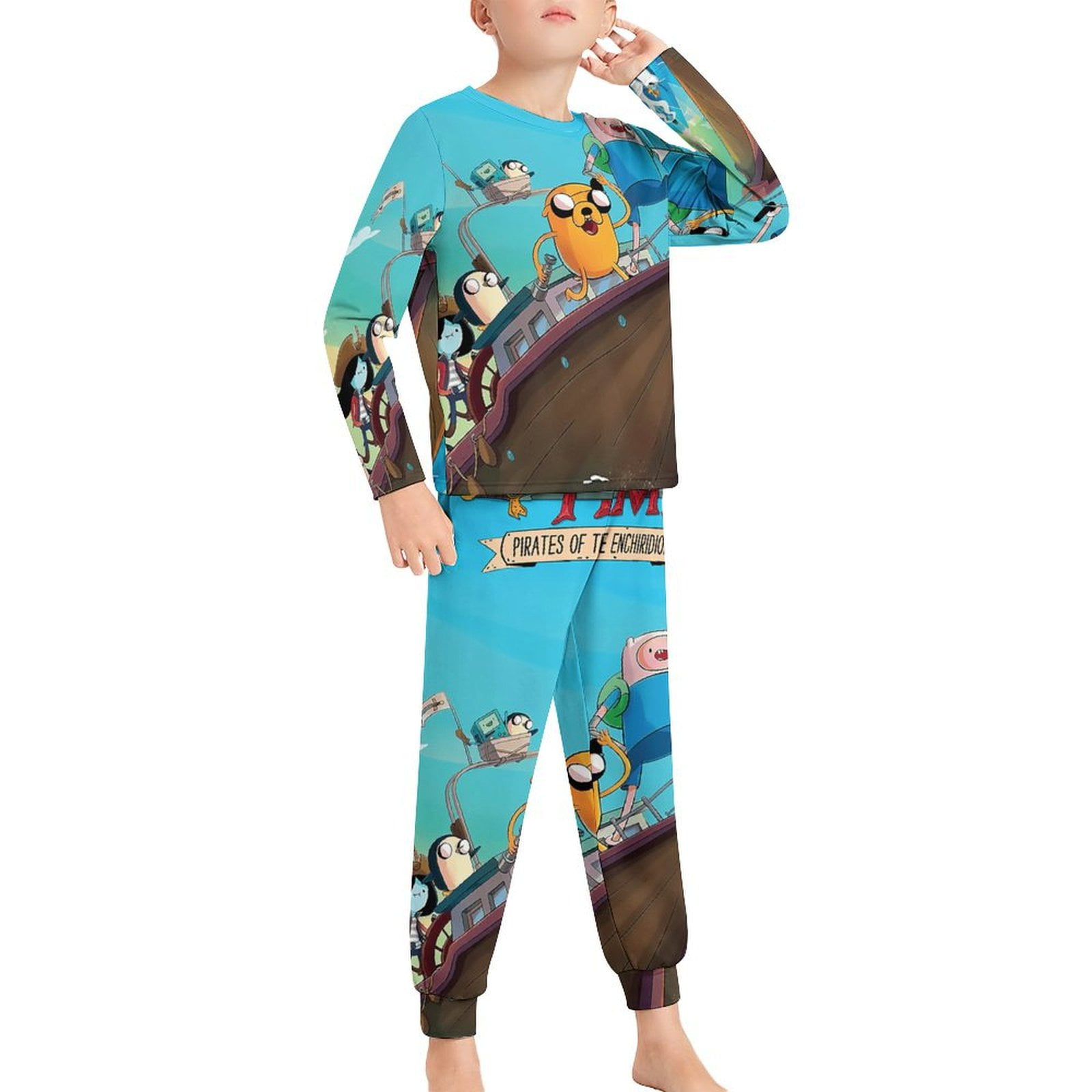 Adventure Time Jake The Dog Little Big Bo-ys Gi-rls Pajamas Set Long ...