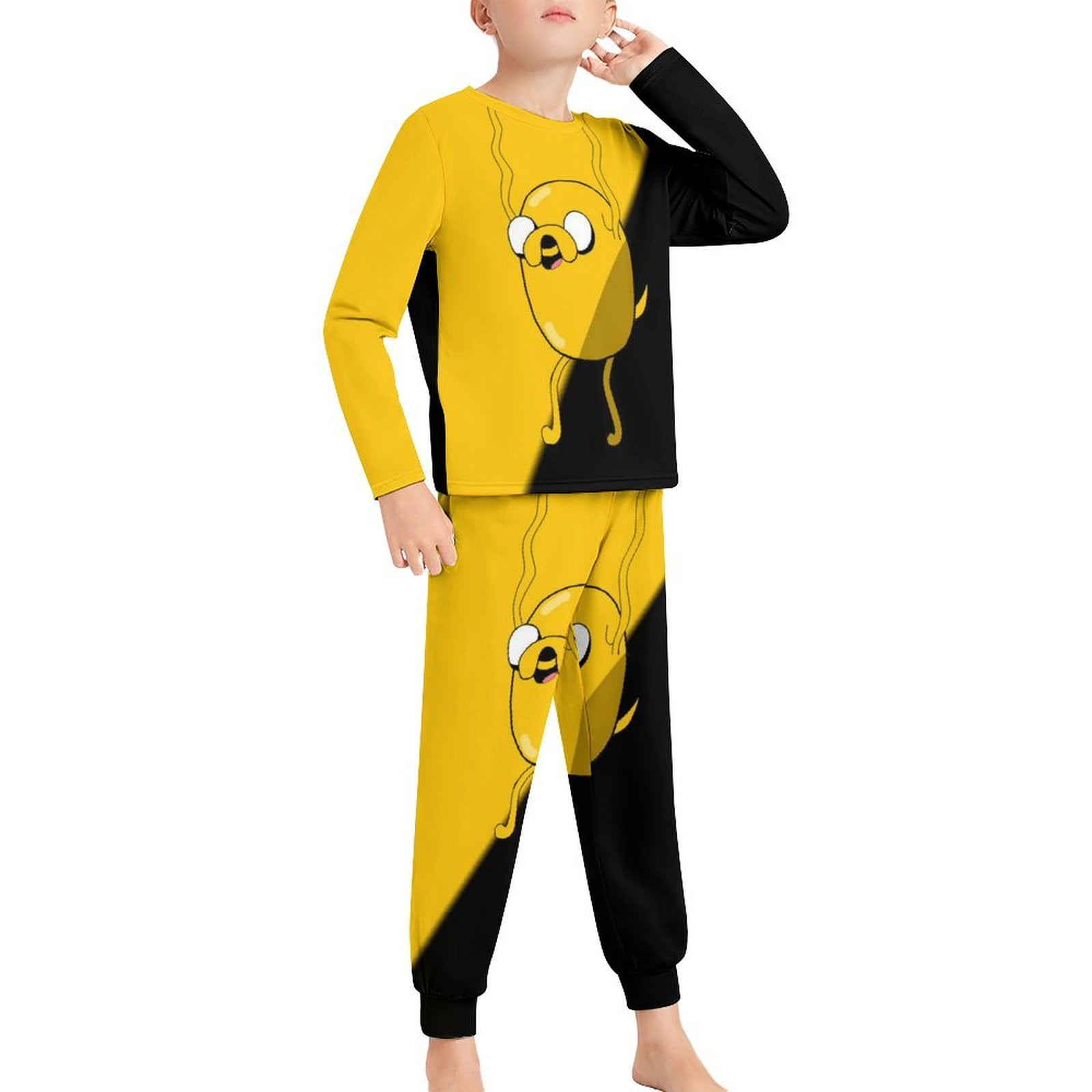 Adventure Time Jake The Dog Little Big Bo-ys Gi-rls Pajamas Set Long ...