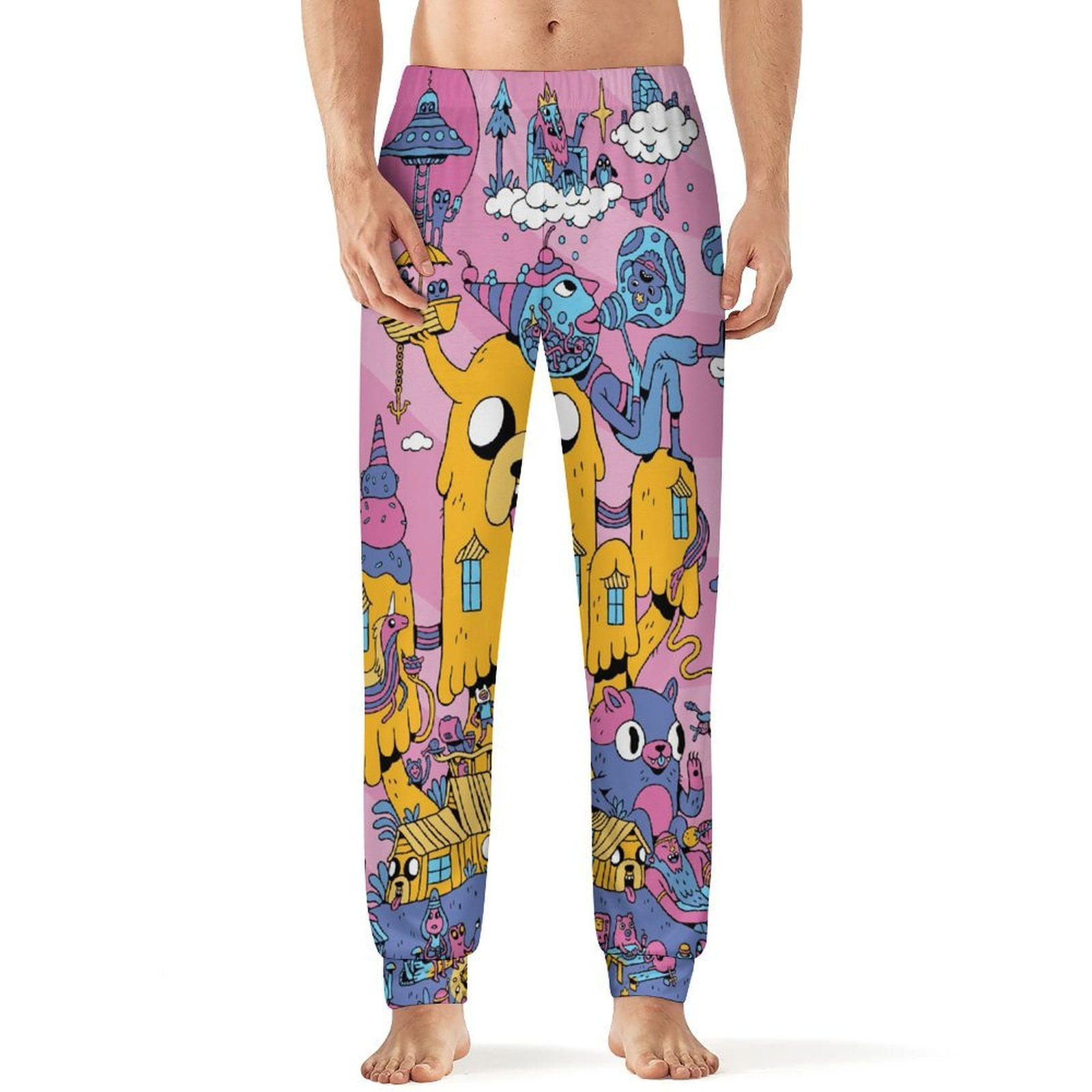 Adventure Time Jake The Dog Men's Lightweight Pajama Pants Soft Lounge ...