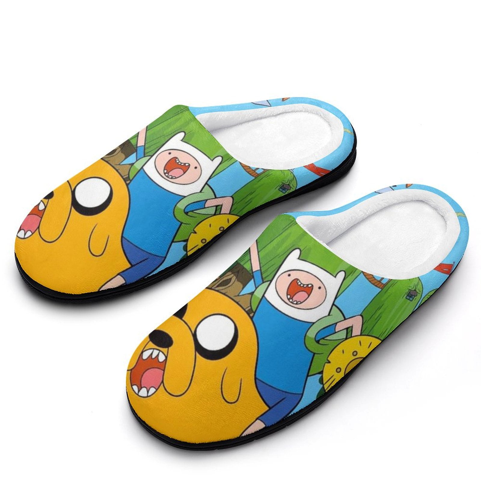 Adventure Time Jake The Dog Mens Cozy Memory Foam Slippers Slip On Warm ...