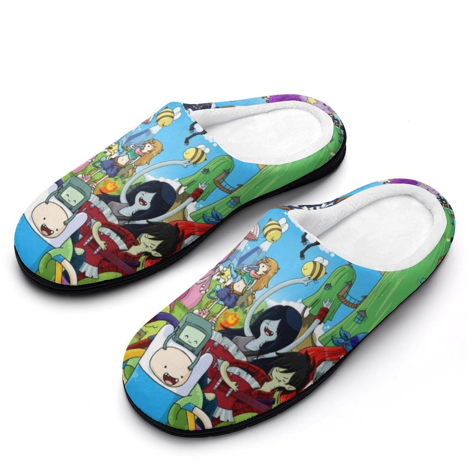 Adventure Time Jake The Dog Mens Cozy Memory Foam Slippers Slip On Warm ...