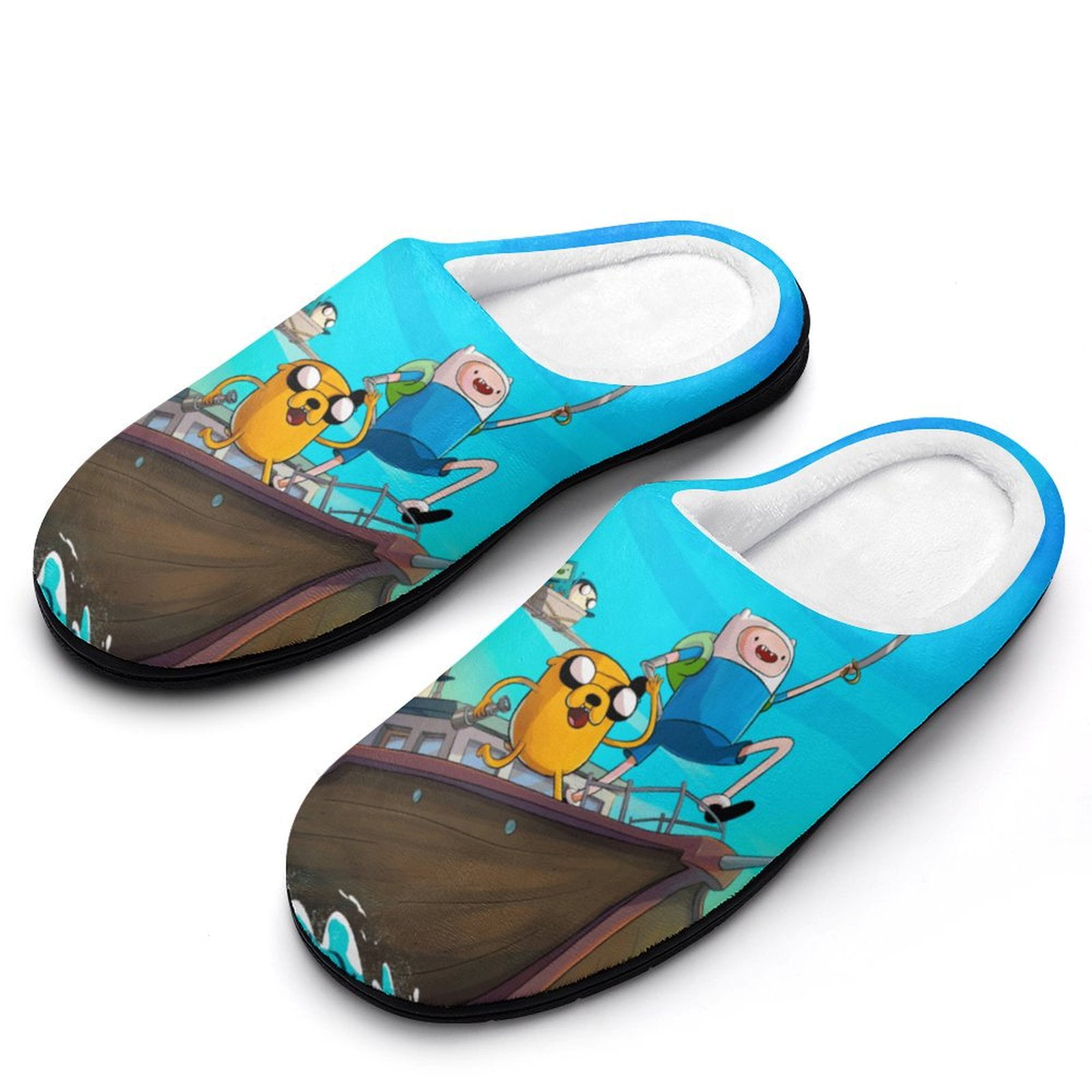 Adventure Time Jake The Dog Mens Cozy Memory Foam Slippers Slip On Warm ...