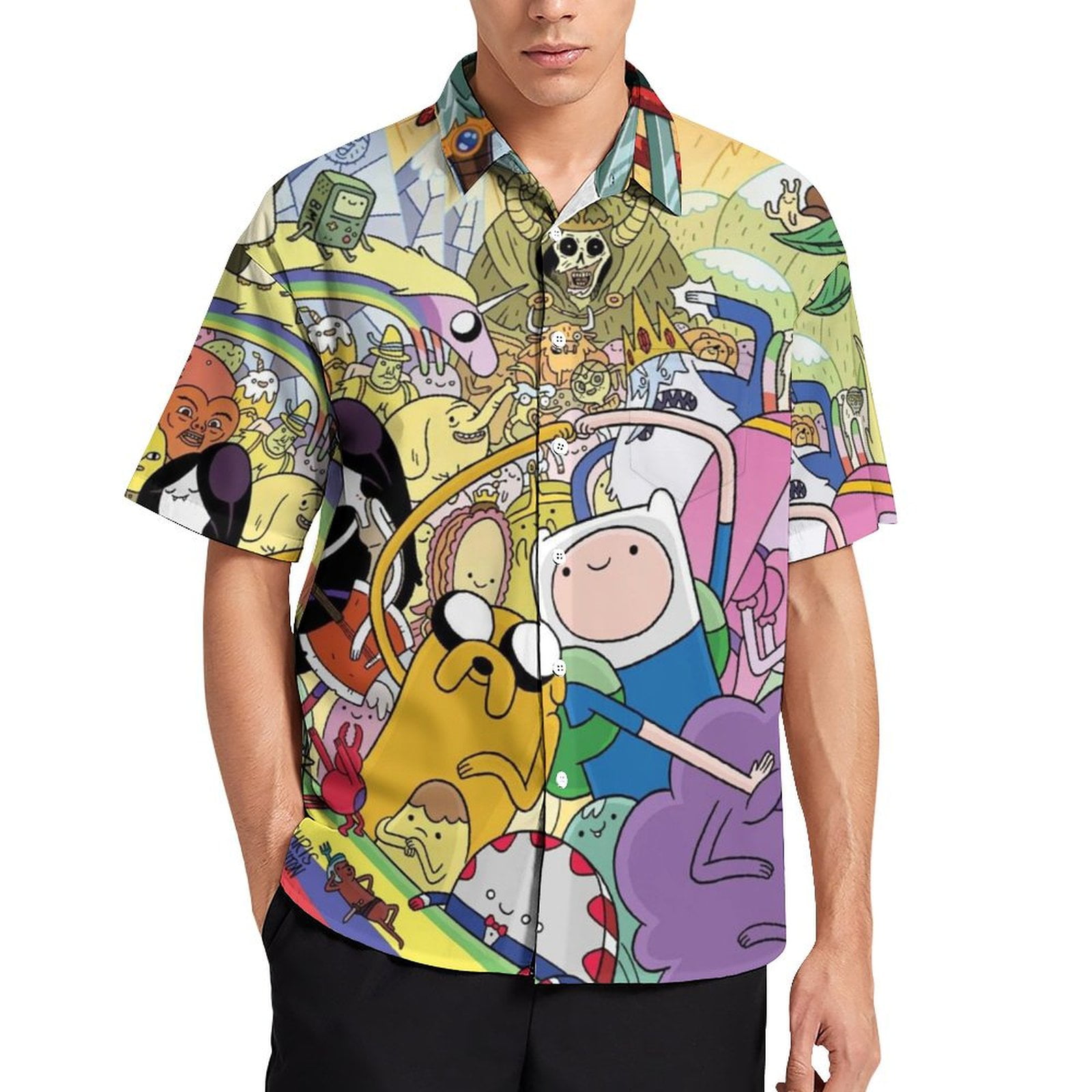 Adventure Time Jake The Dog Mens Hawaiian Shirt Loose Fit Shirts ...