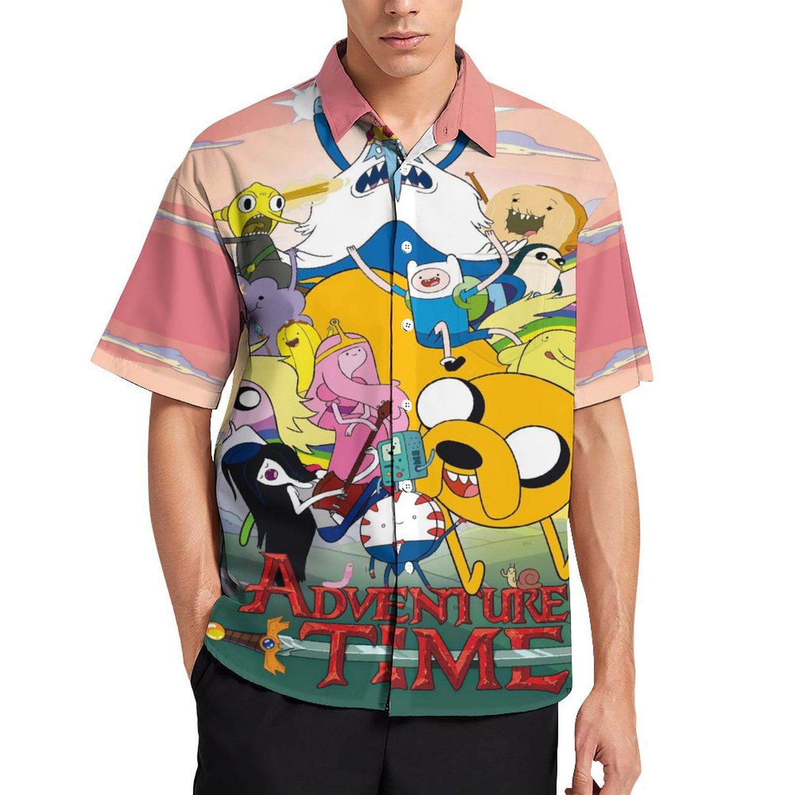 Adventure Time Jake The Dog Mens Hawaiian Shirt Loose Fit Shirts ...