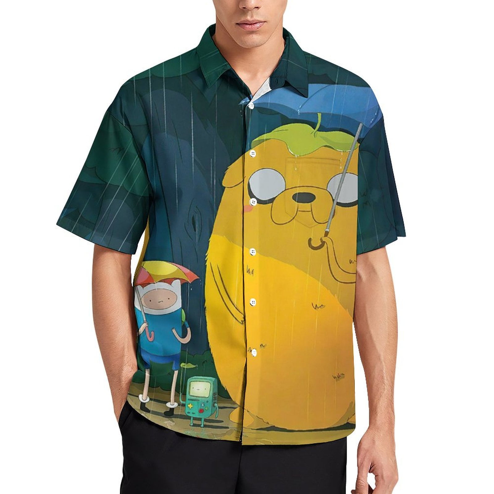 Adventure Time Jake The Dog Mens Hawaiian Shirt Loose Fit Shirts ...
