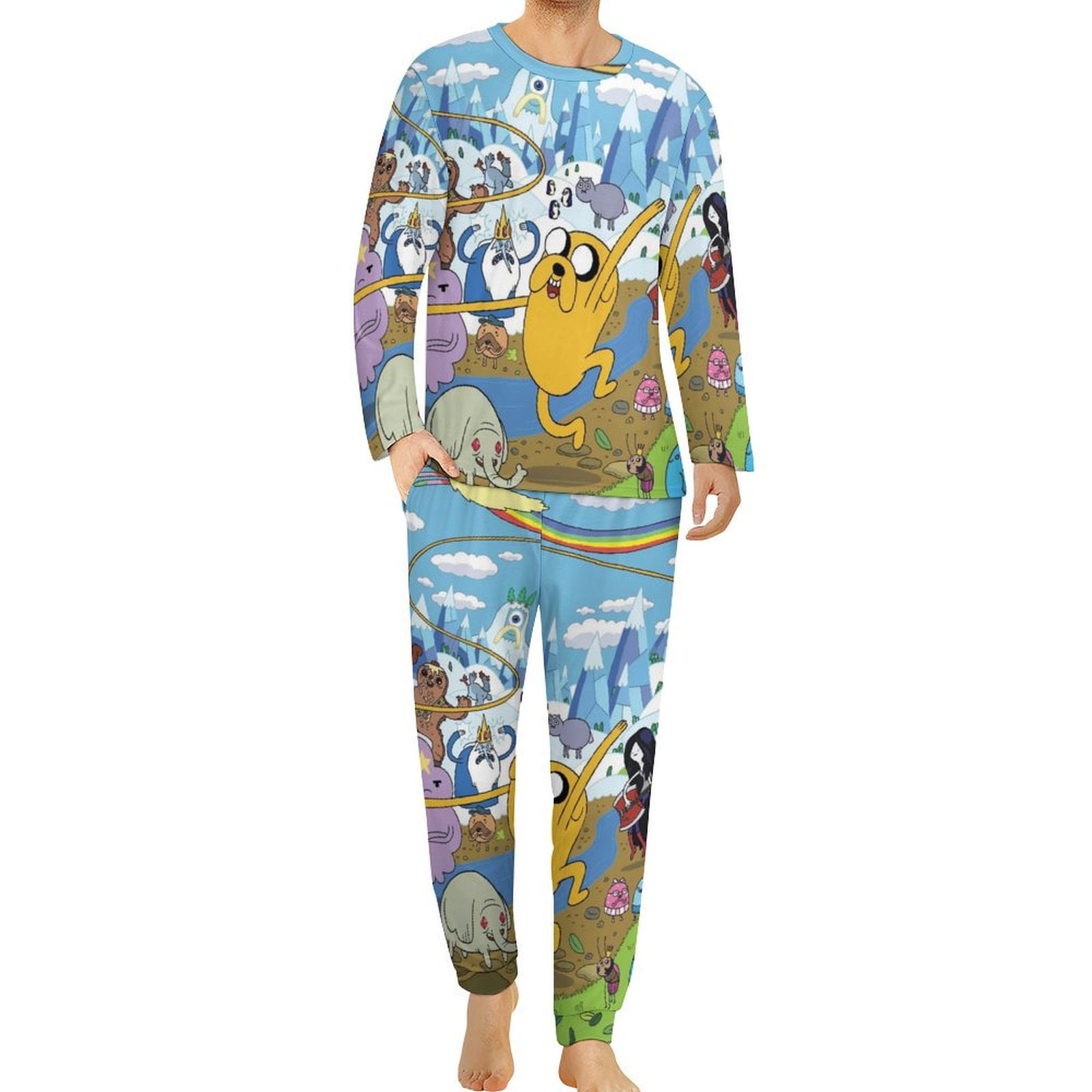 Adventure Time Jake The Dog Mens Pajamas Set Soft Pj Sets Comfy ...