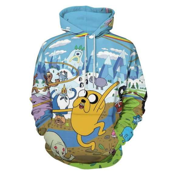 Adventure Time Jake The Dog Mens Womens Novelty Hoodie 3D Print ...