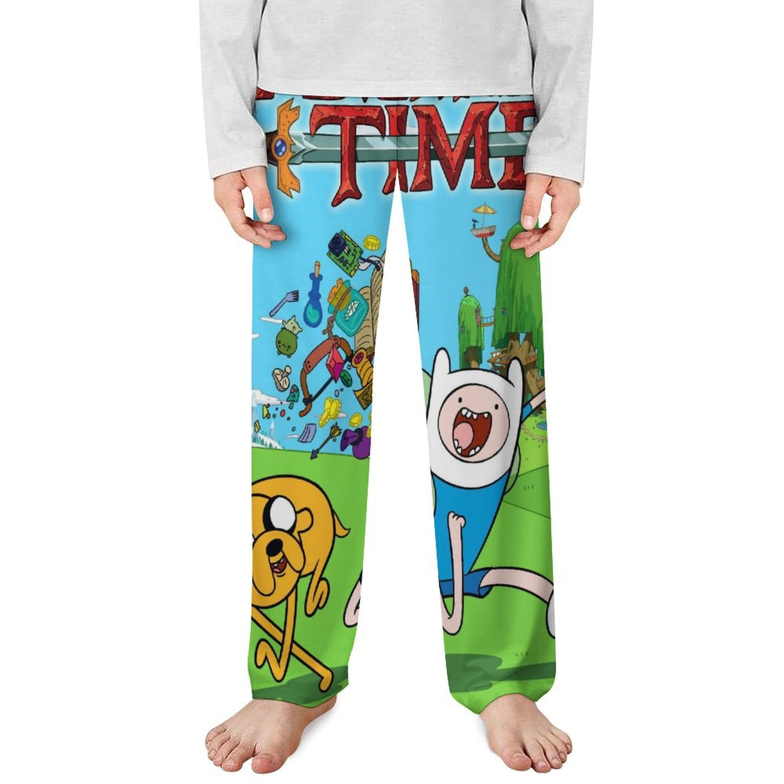 Adventure Time Jake The Dog Pajama Pants Sleep Pants Soft Elastic Waist ...