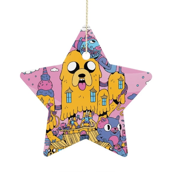 Adventure Time Jake The Dog Star Christmas Ceramic Ornament, Stars ...