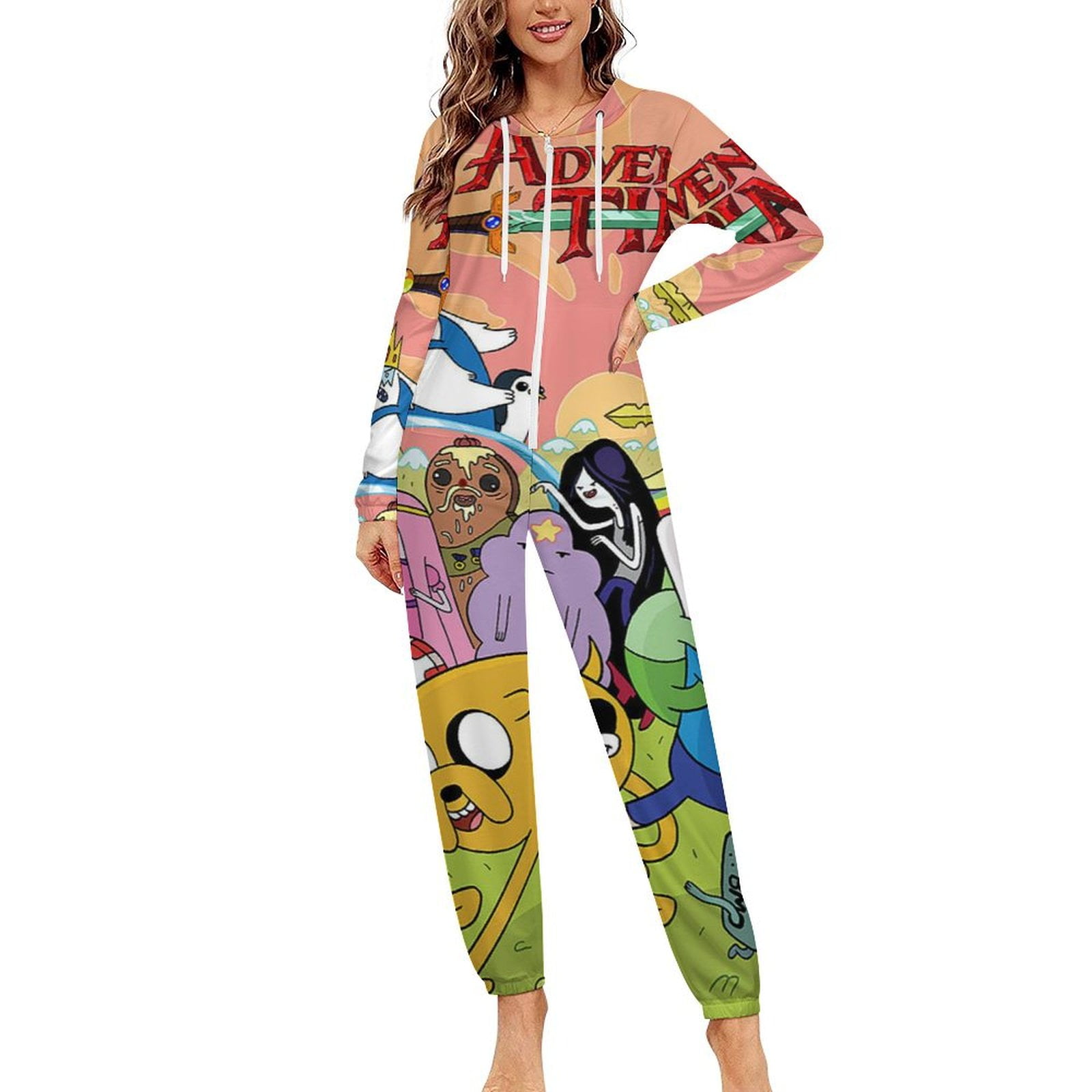 Adventure Time Jake The Dog Unisex Onesie Pajamas Zipper Jumpsuit ...