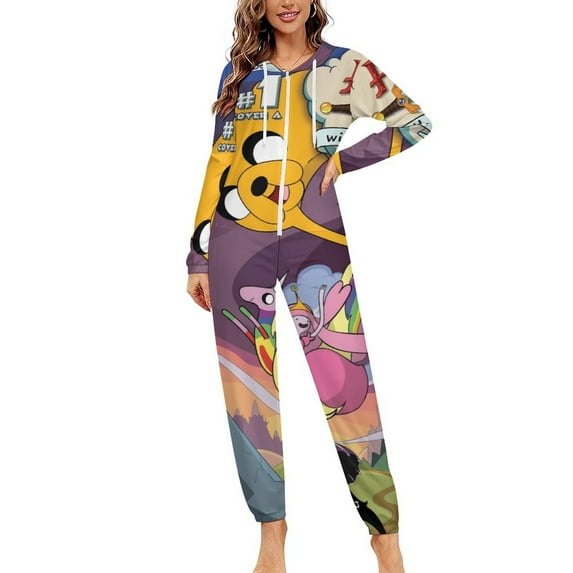 Adventure Time Jake The Dog Unisex Onesie Pajamas Zipper Jumpsuit ...