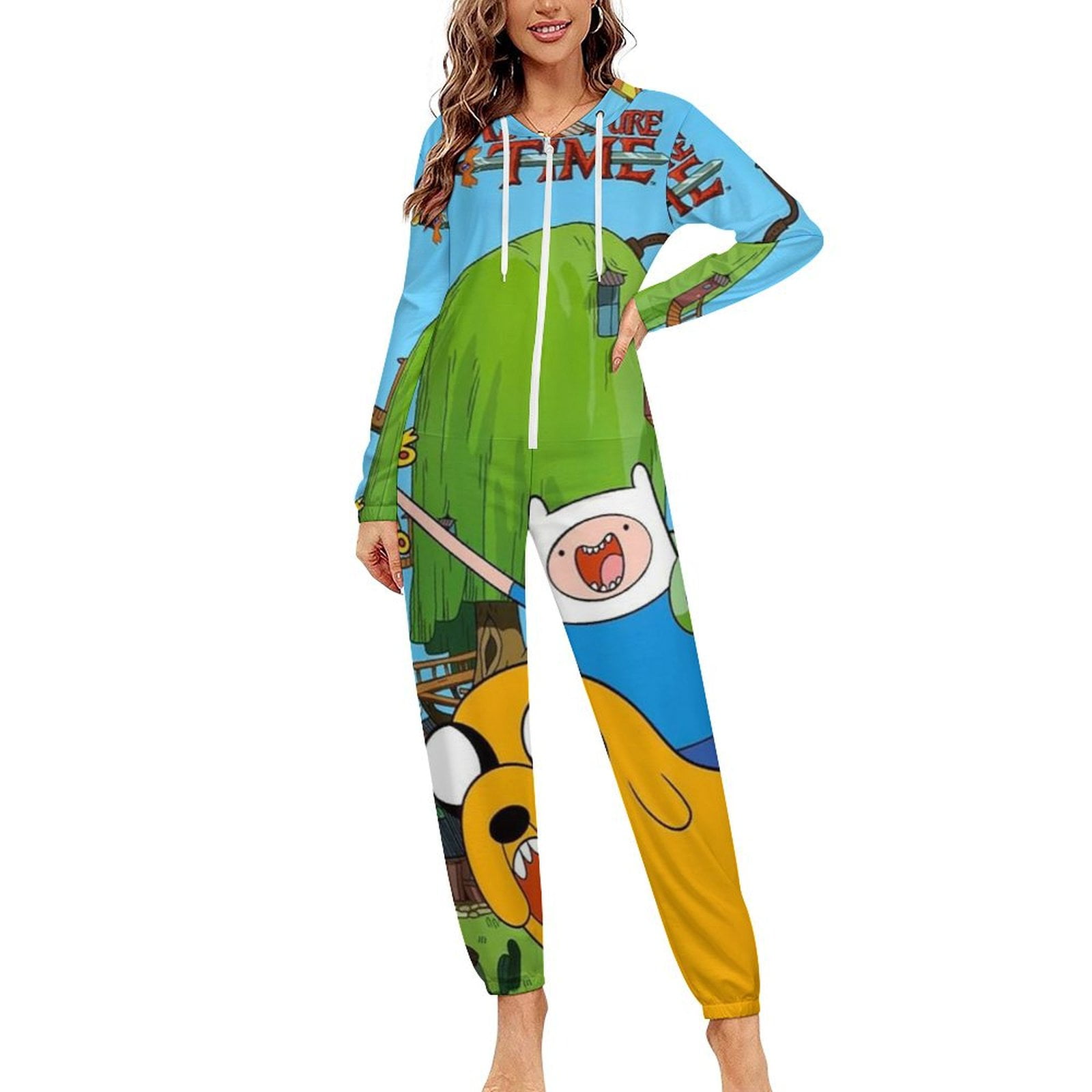 Adventure Time Jake The Dog Unisex Onesie Pajamas Zipper Jumpsuit ...