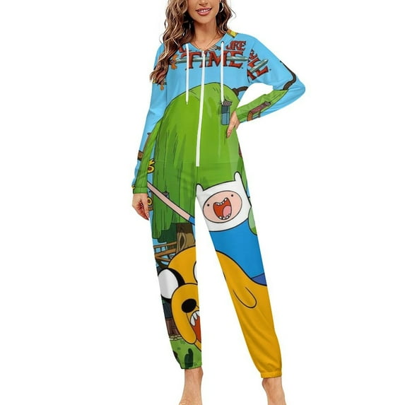 Adventure Time Jake The Dog Unisex Onesie Pajamas Zipper Jumpsuit ...