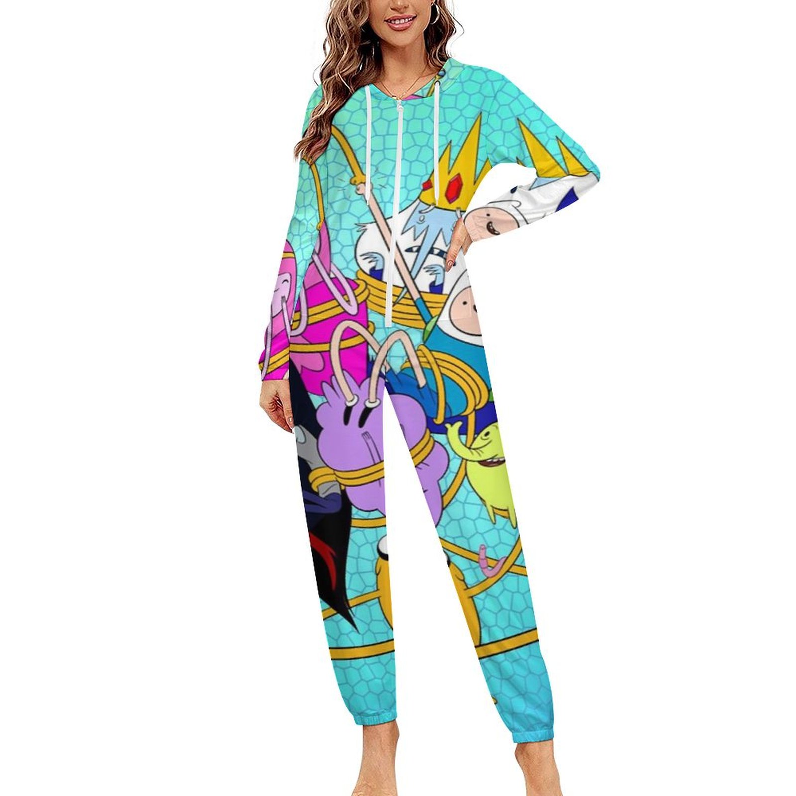 Adventure Time Jake The Dog Unisex Onesie Pajamas Zipper Jumpsuit ...