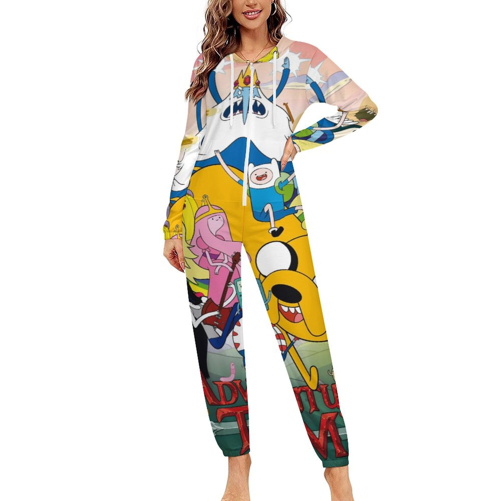Adventure Time Jake The Dog Unisex Onesie Pajamas Zipper Jumpsuit ...