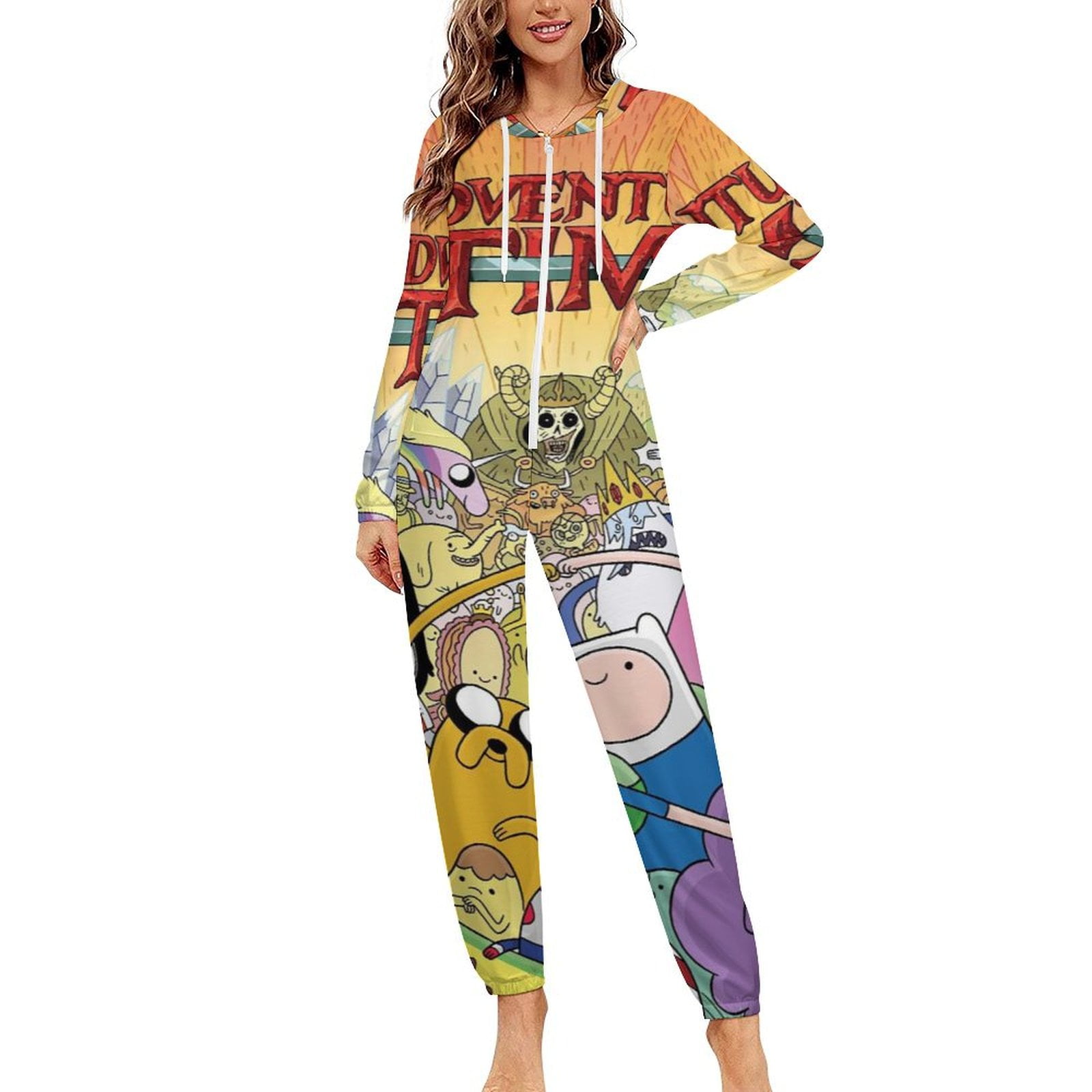 Adventure Time Jake The Dog Unisex Onesie Pajamas Zipper Jumpsuit ...